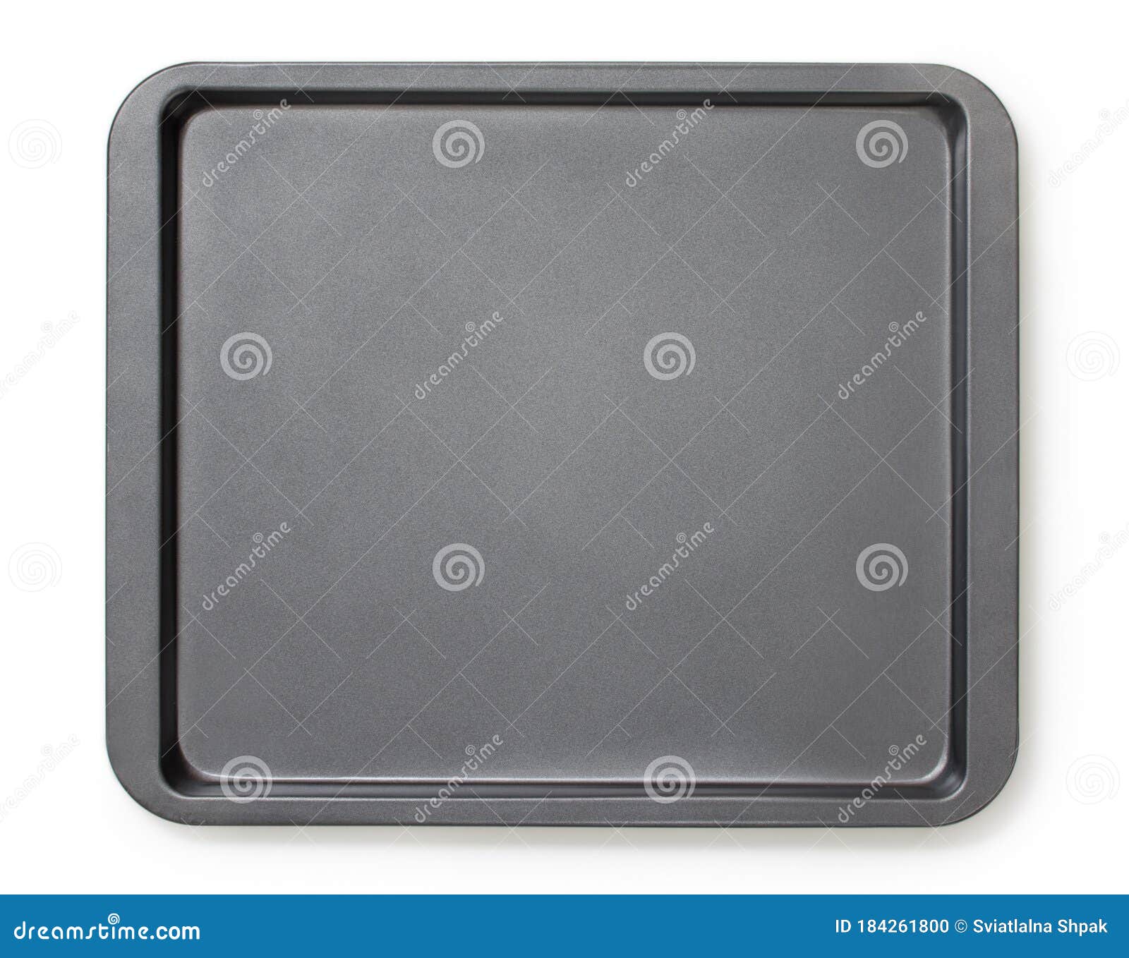 Square Baking Tray with Non-stick Coating, Top View, Close-up Stock ...