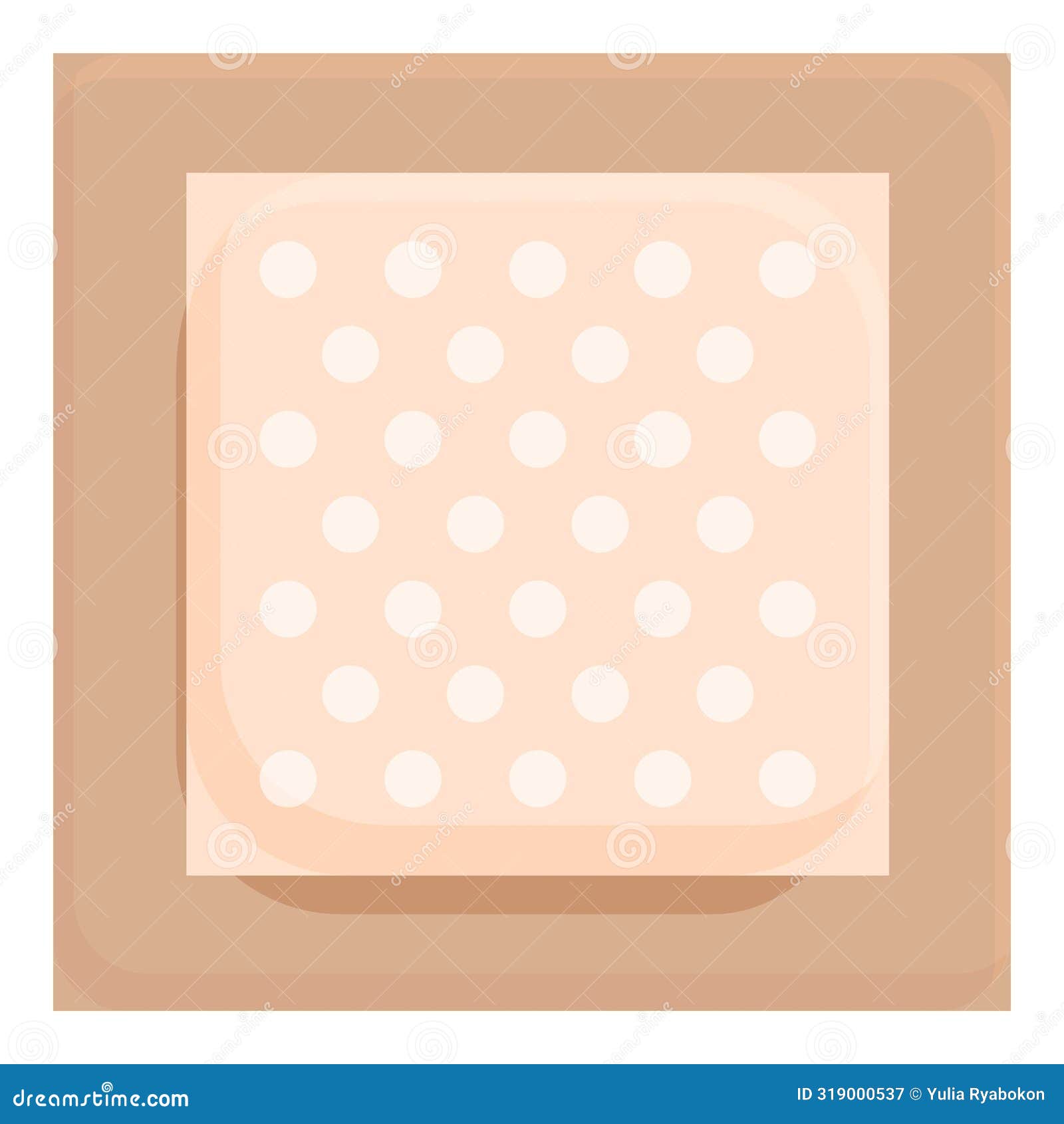 Square Bandage with Dots Design on Beige Background Stock Vector ...