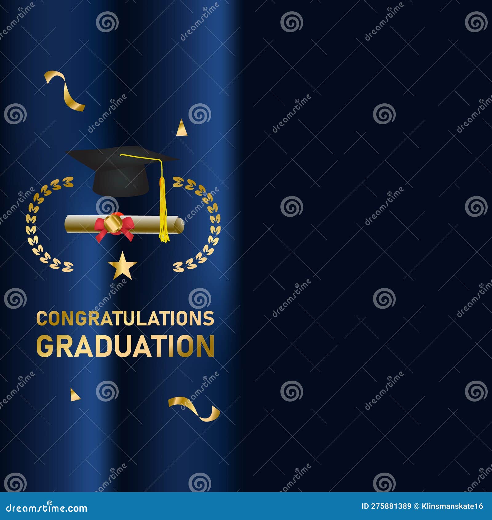 Square Banner Congratulation from School of Graduation Background Stock ...