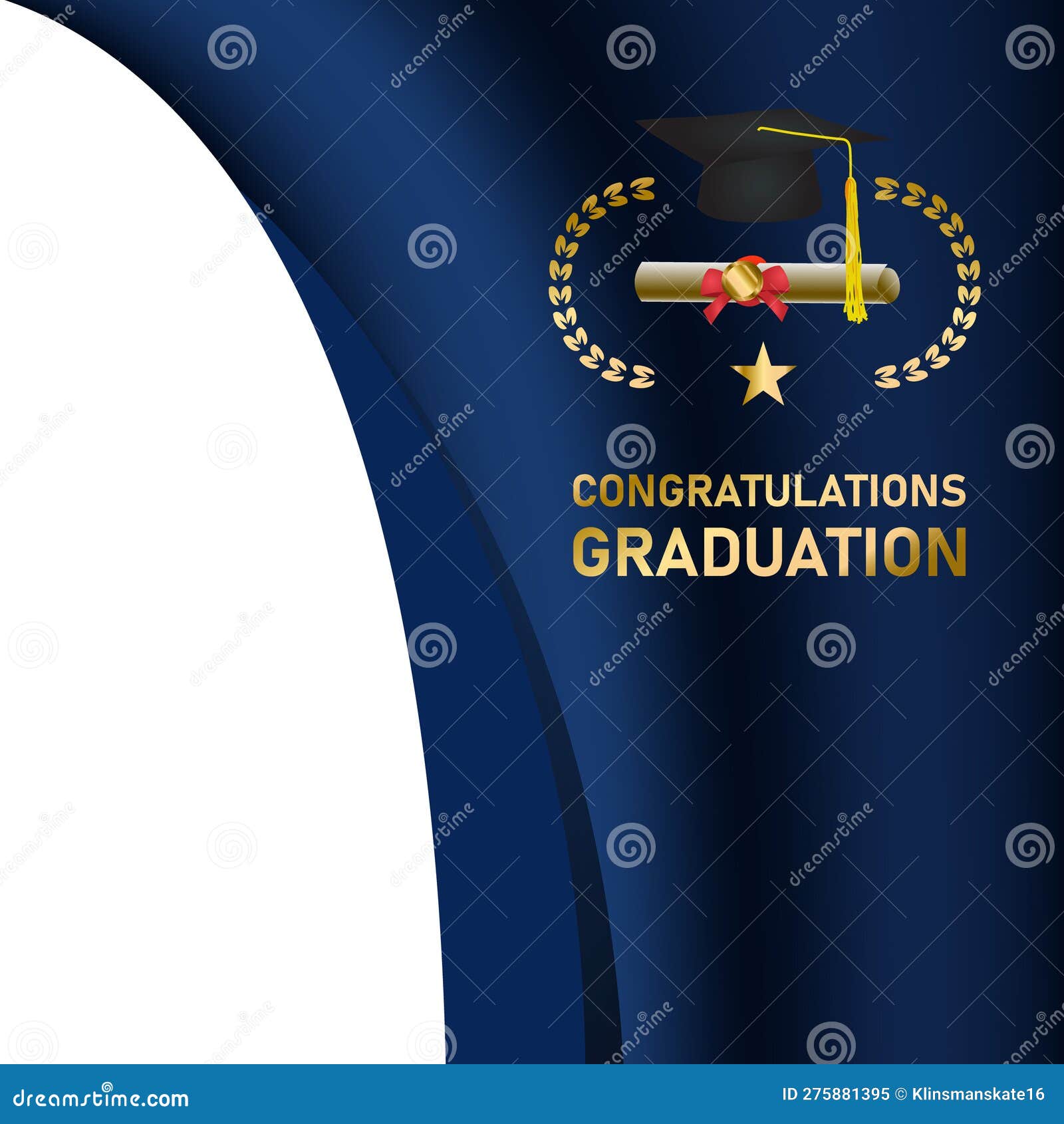 Square Banner Congratulation from School of Graduation Design Stock ...