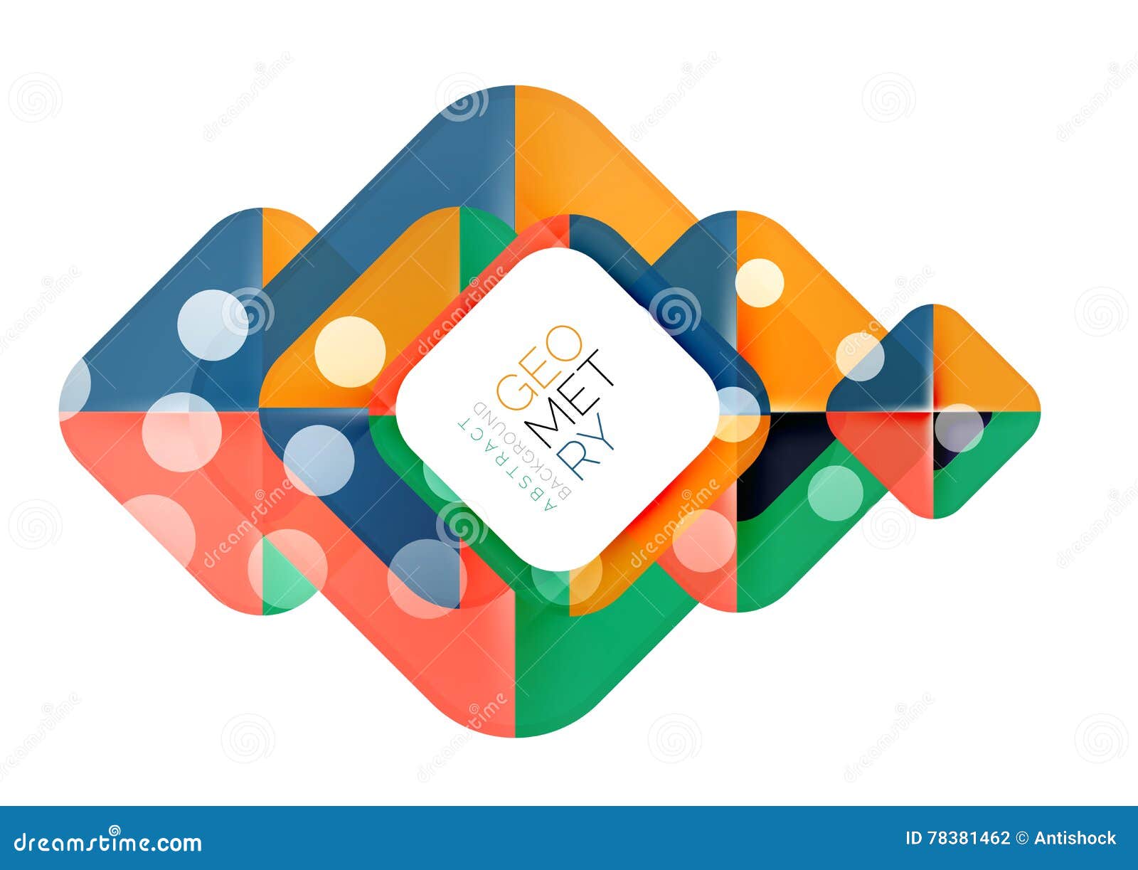 Square Banner Geometric Template Stock Vector - Illustration of message ...
