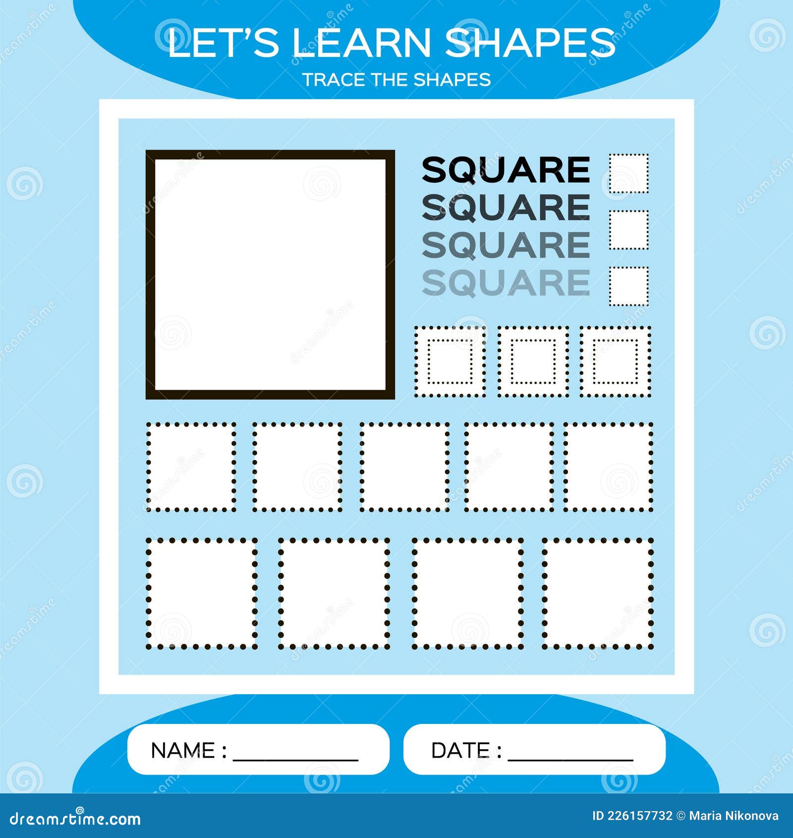 Square. Basic Geometric Shapes. Elements for Children. Learn Shapes ...
