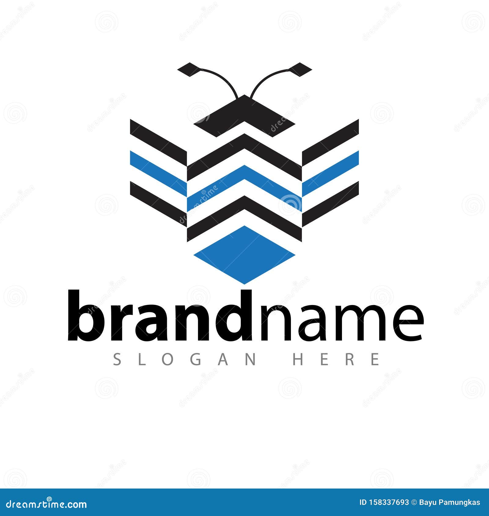 Square Bee Abstract Logo Vector Stock Template Stock Vector ...