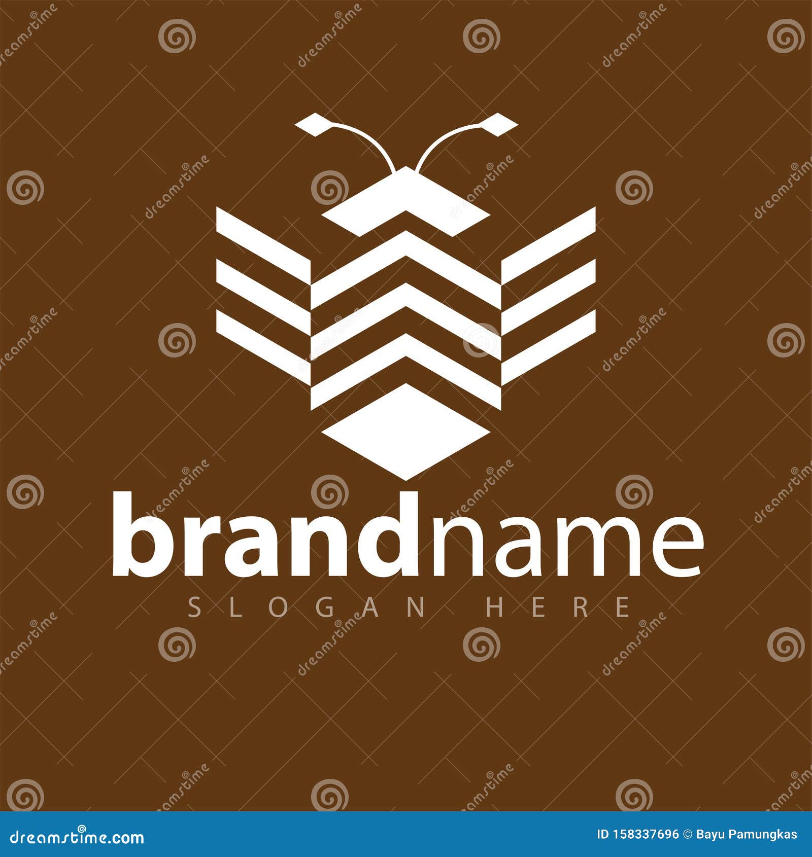 Square Bee Abstract Logo Vector Stock Template Stock Vector ...