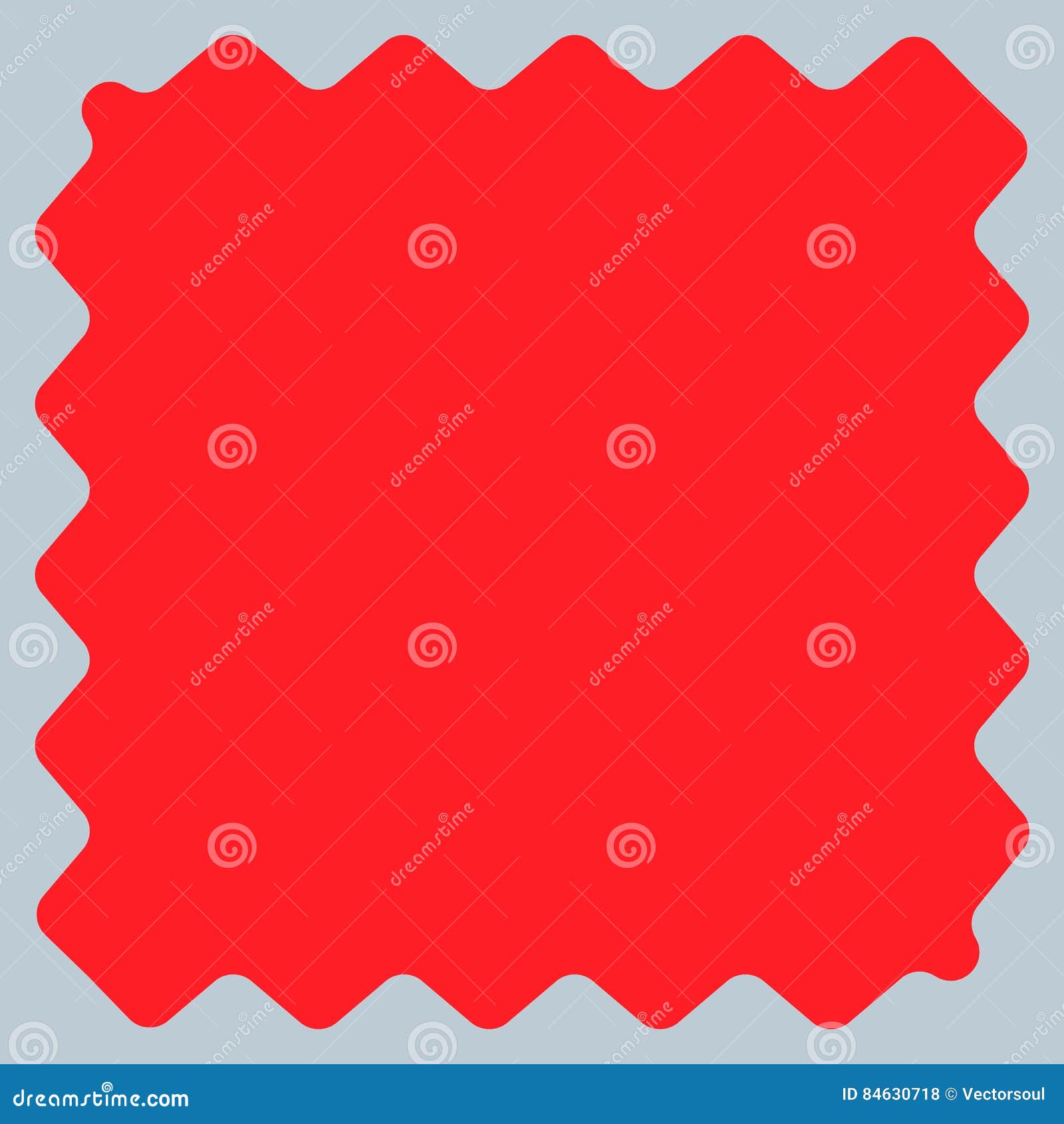 Square With Billowy Edges. Distorted, Deformed Square Frame, Border ...