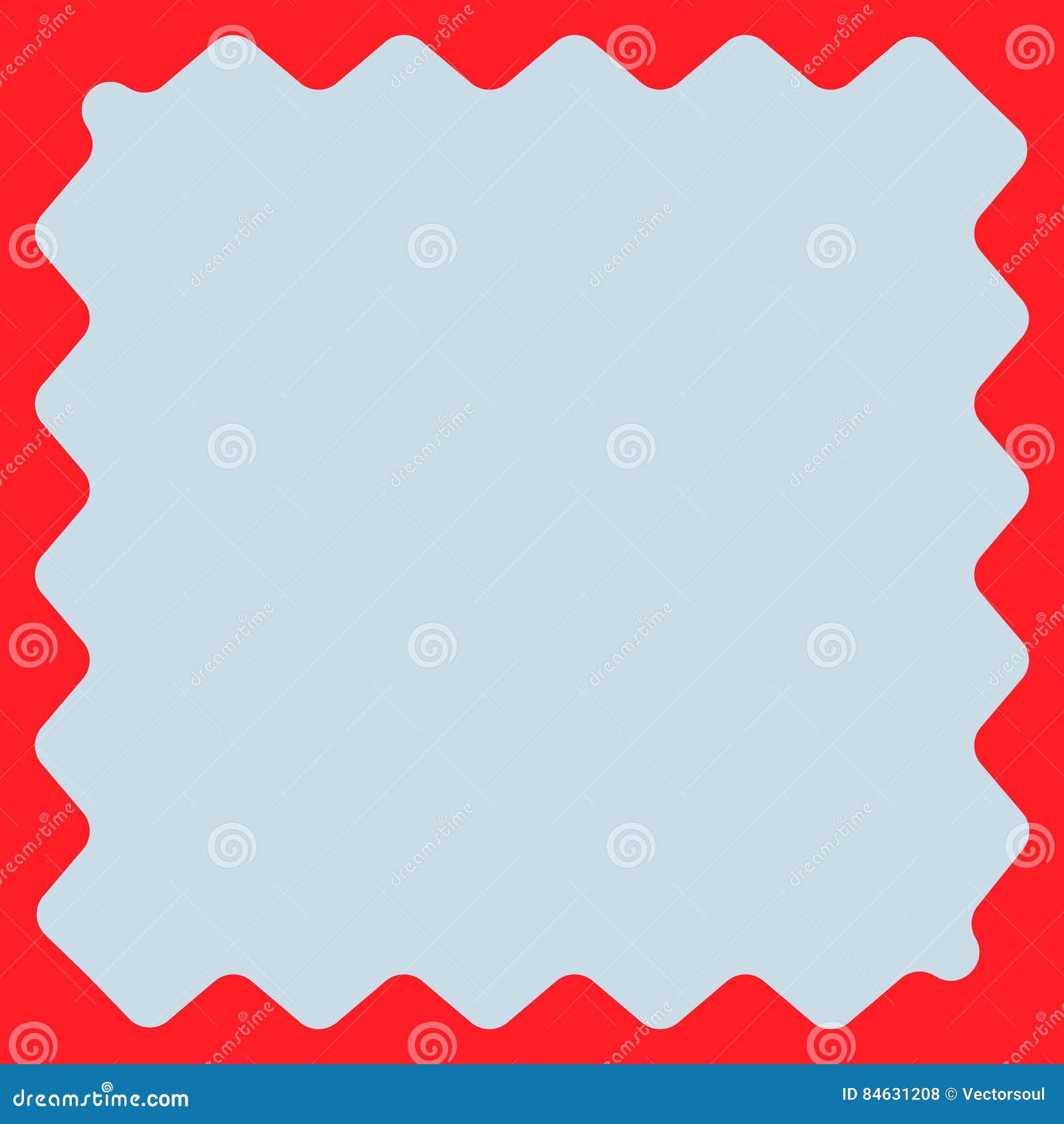 Square With Billowy Edges. Distorted, Deformed Square Frame, Border ...