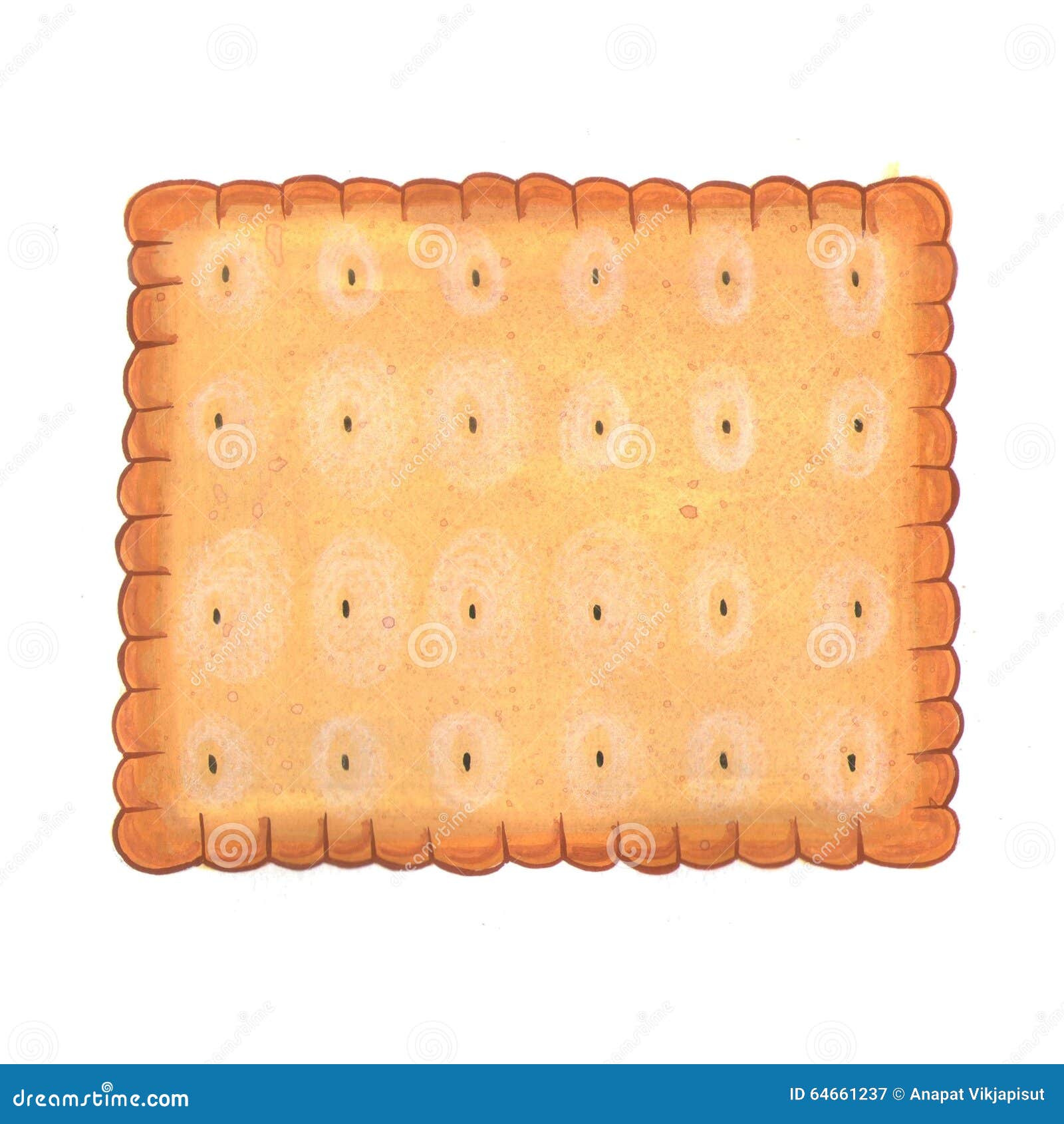 Square Biscuit Illustration Stock Illustration - Illustration of ...