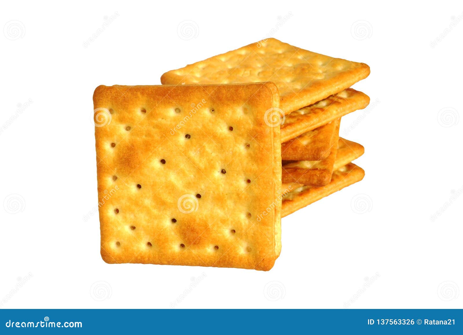 Square Biscuit with Sweet Pineapple Jam Isolated on White Included ...