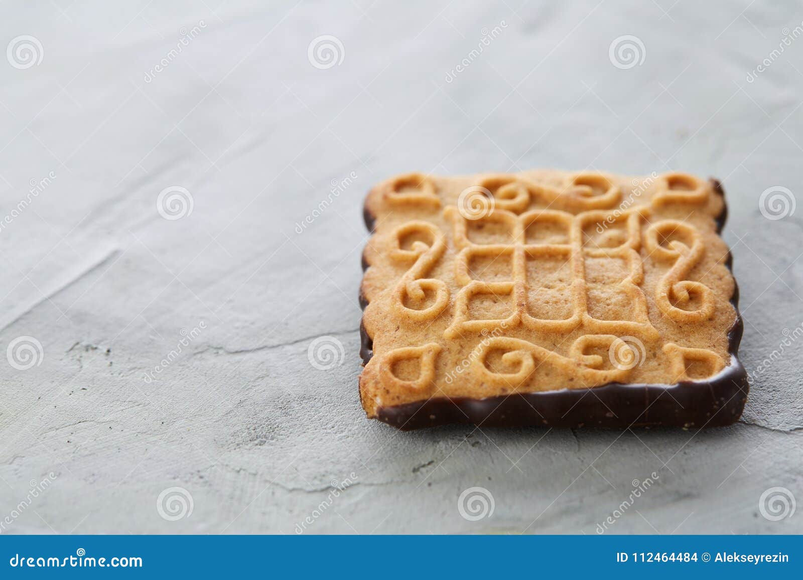 Square Biscuits Arranged in Pattern on Light Textured Background, Close ...