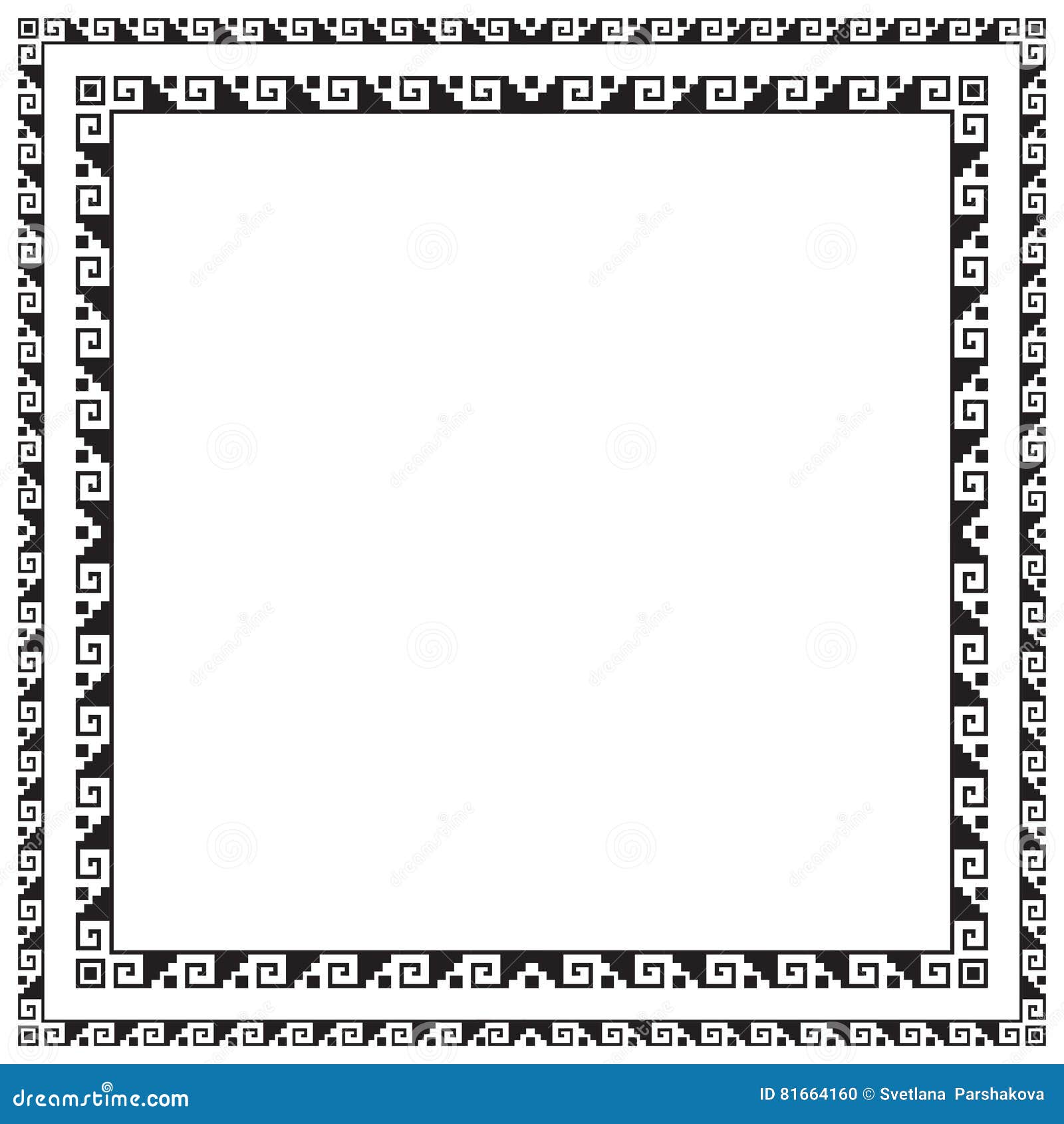 Square black borders. stock vector. Illustration of decorative - 81664160