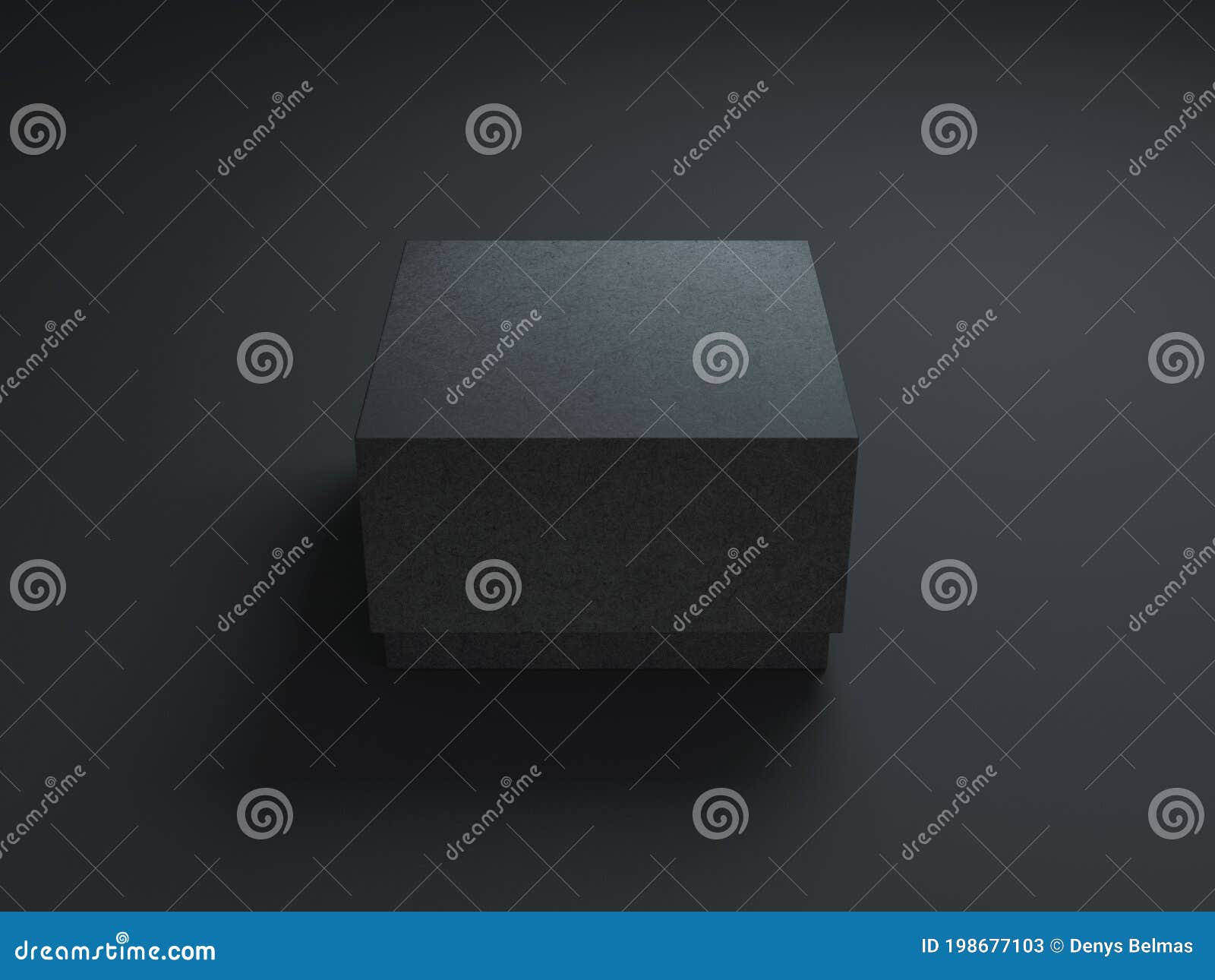 Square Black Box Mockup stock illustration. Illustration of square ...