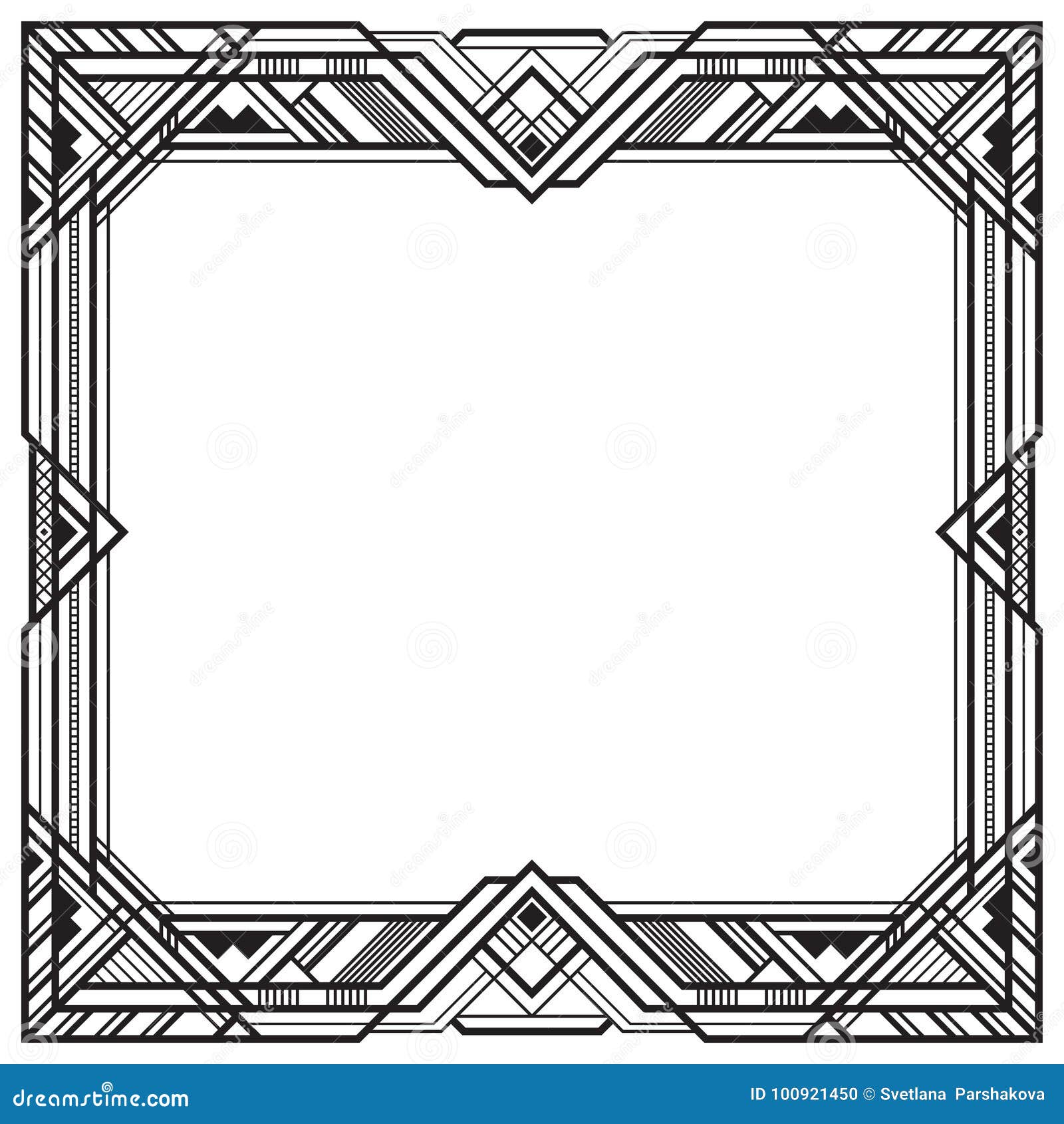 Square black retro frame stock vector. Illustration of frame - 100921450