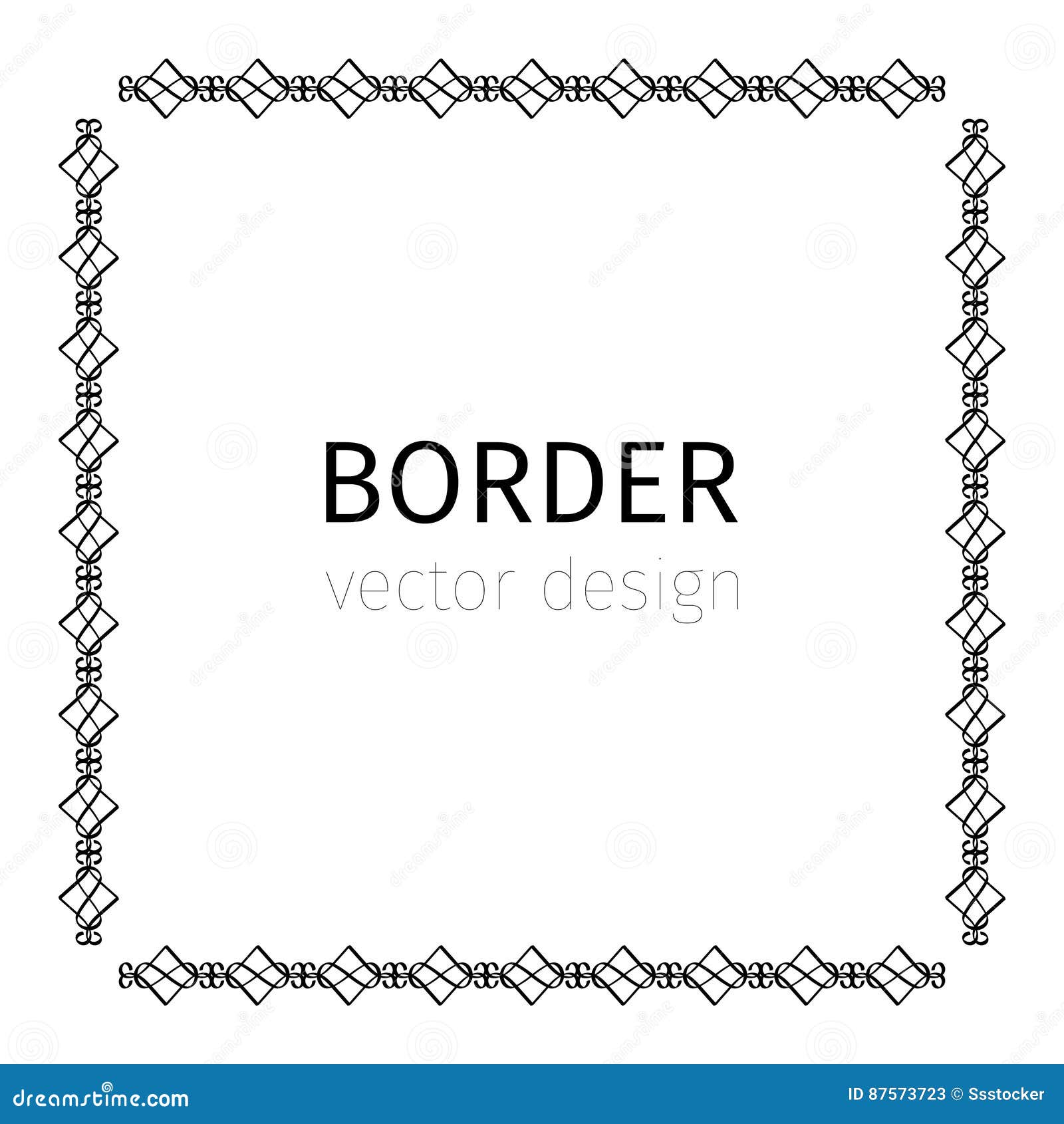Simple Square Black Border