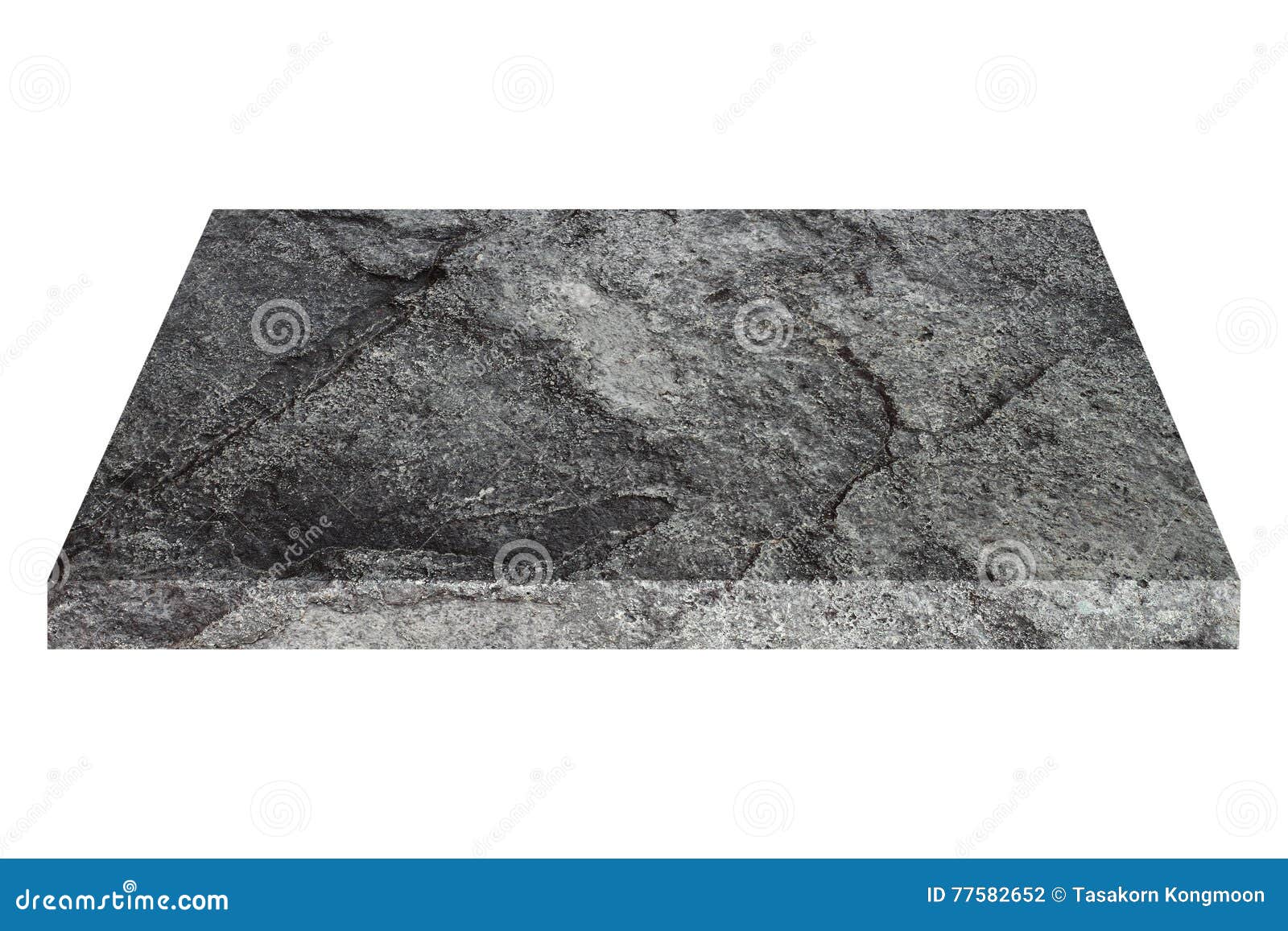 Square Black Stone Plate Isolated on White Stock Photo - Image of ...