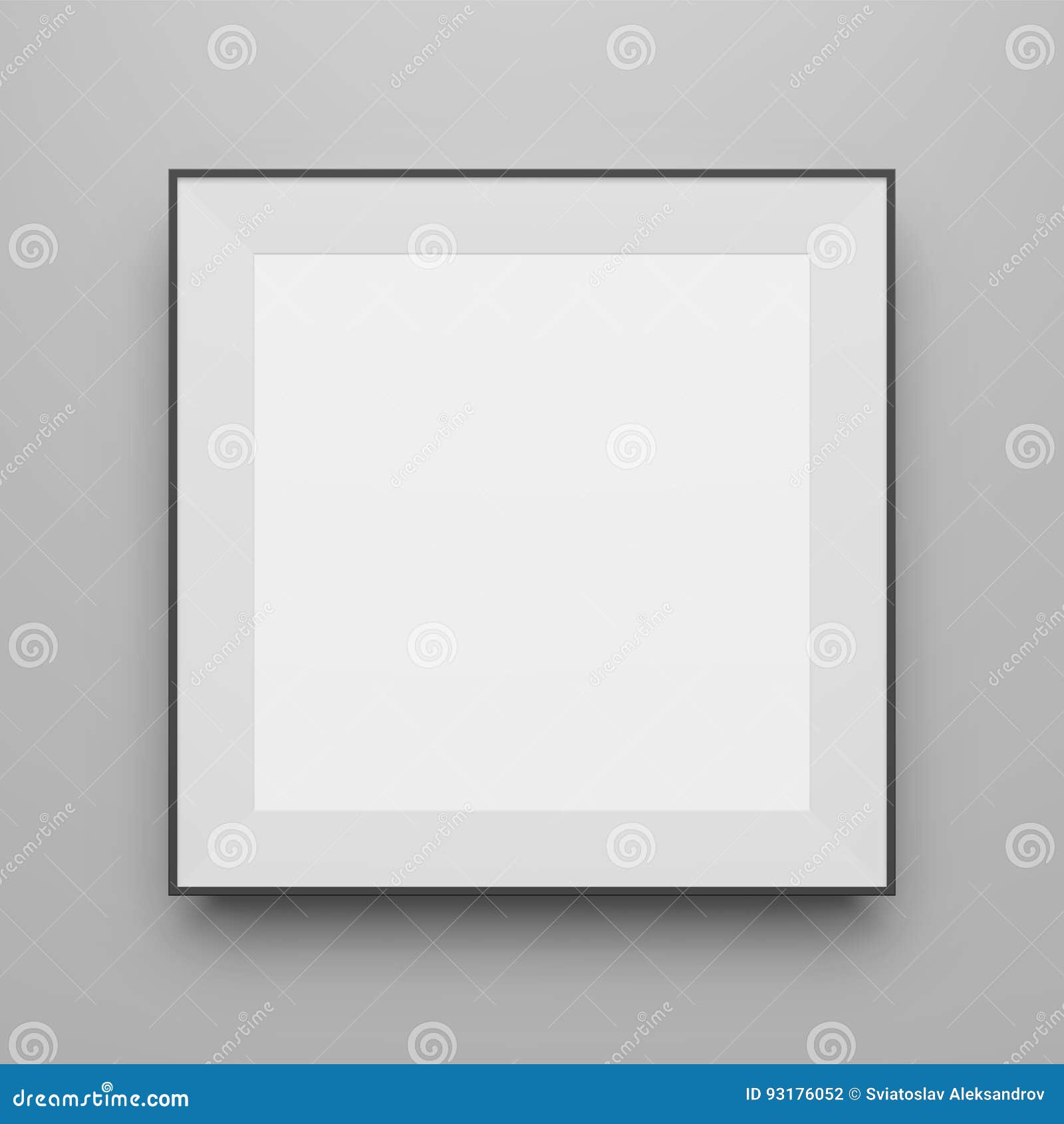 Square Black Vector Frame Mockup for Portfolio Stock Vector ...