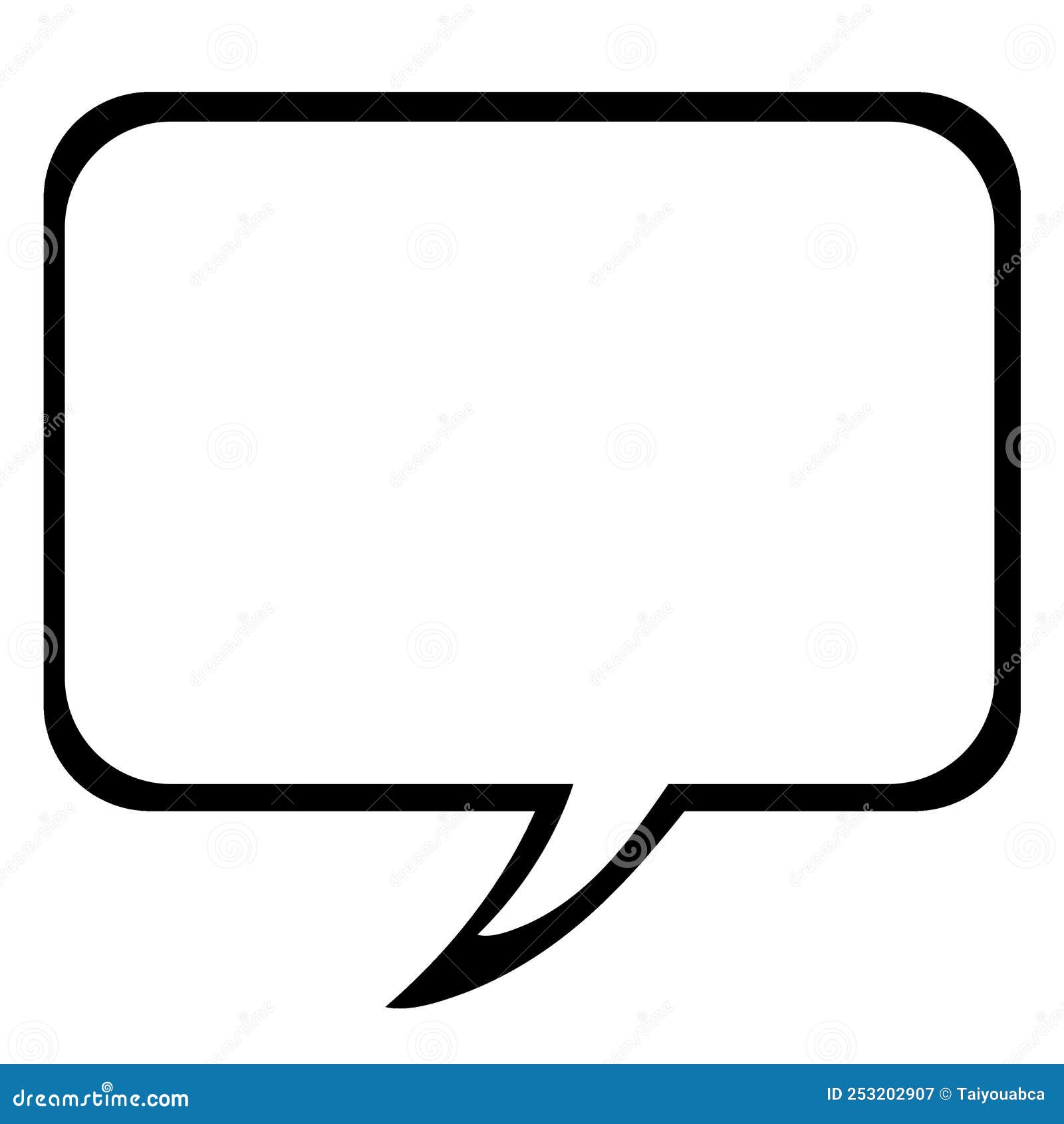 Square Black and White Speech Bubble Stock Image - Illustration of ...