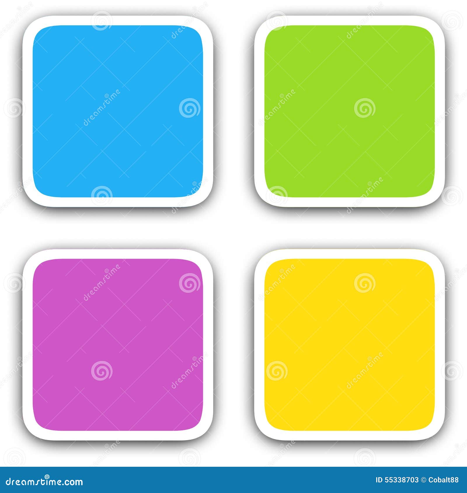 Square blank icons stock vector. Illustration of network - 55338703