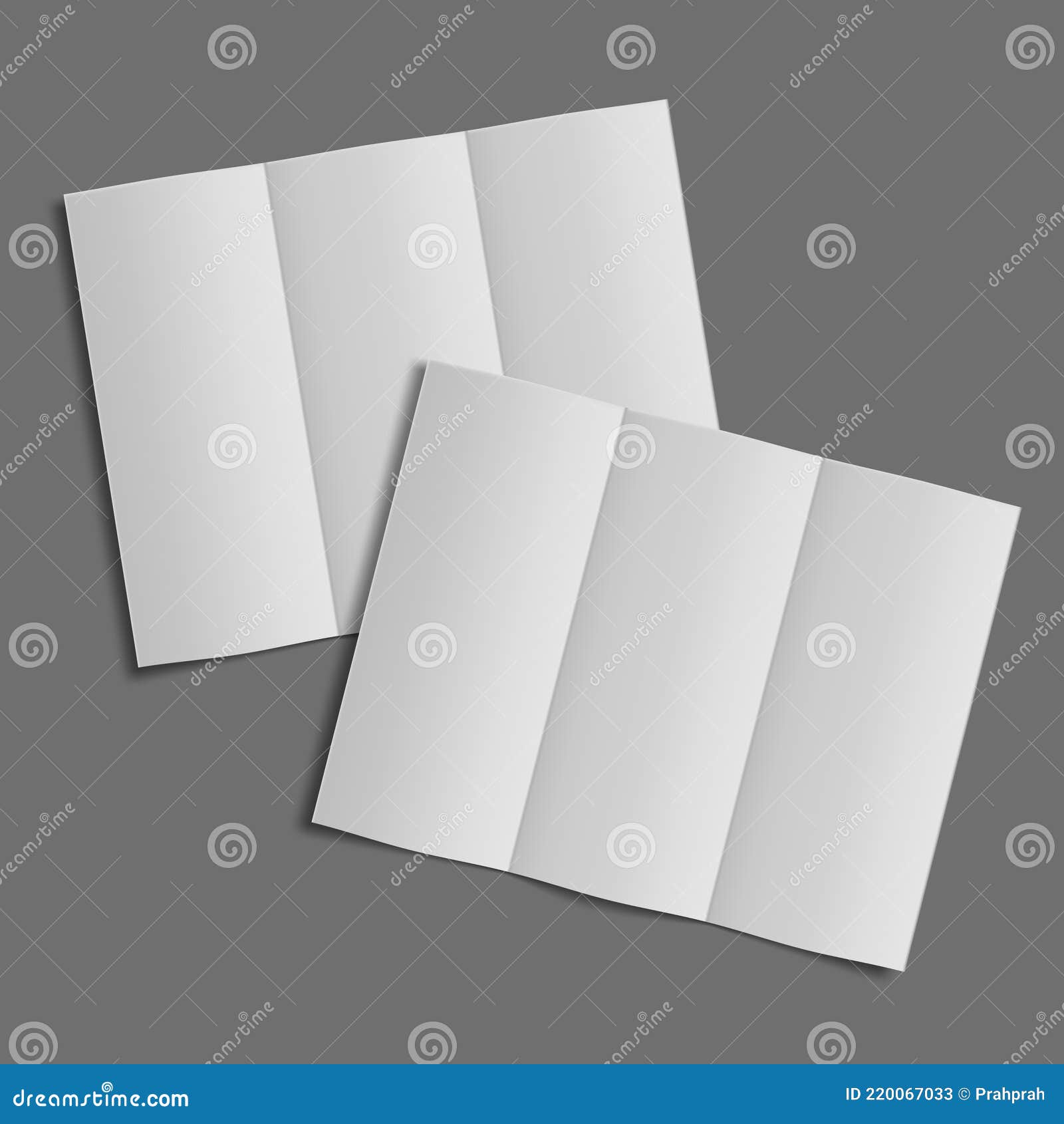 Square Blank Open Three Fold Brochure or Leaflet Stock Vector ...