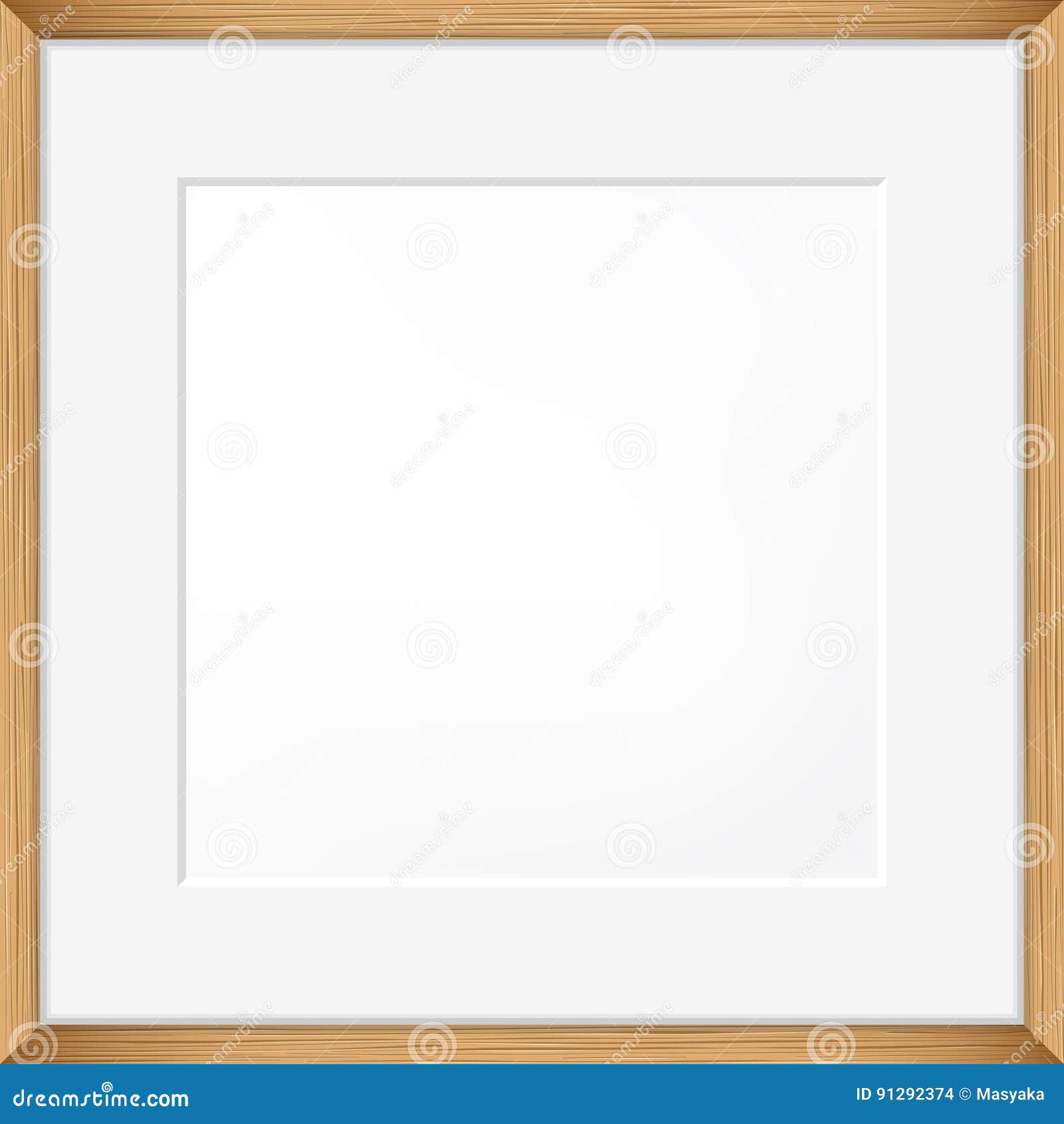 Square Blank Picture Frame. Vector Template Stock Vector - Illustration ...