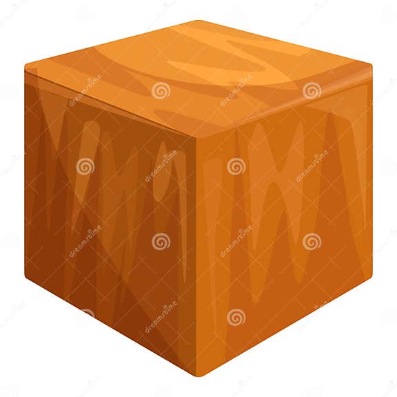 Square Block of Wood Showing Grain Pattern Stock Vector - Illustration ...