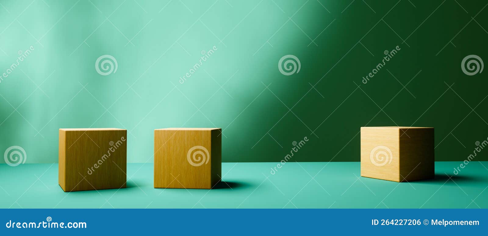 Square Blocks and Cubes - Geometric Shapes - 3D Stock Illustration ...