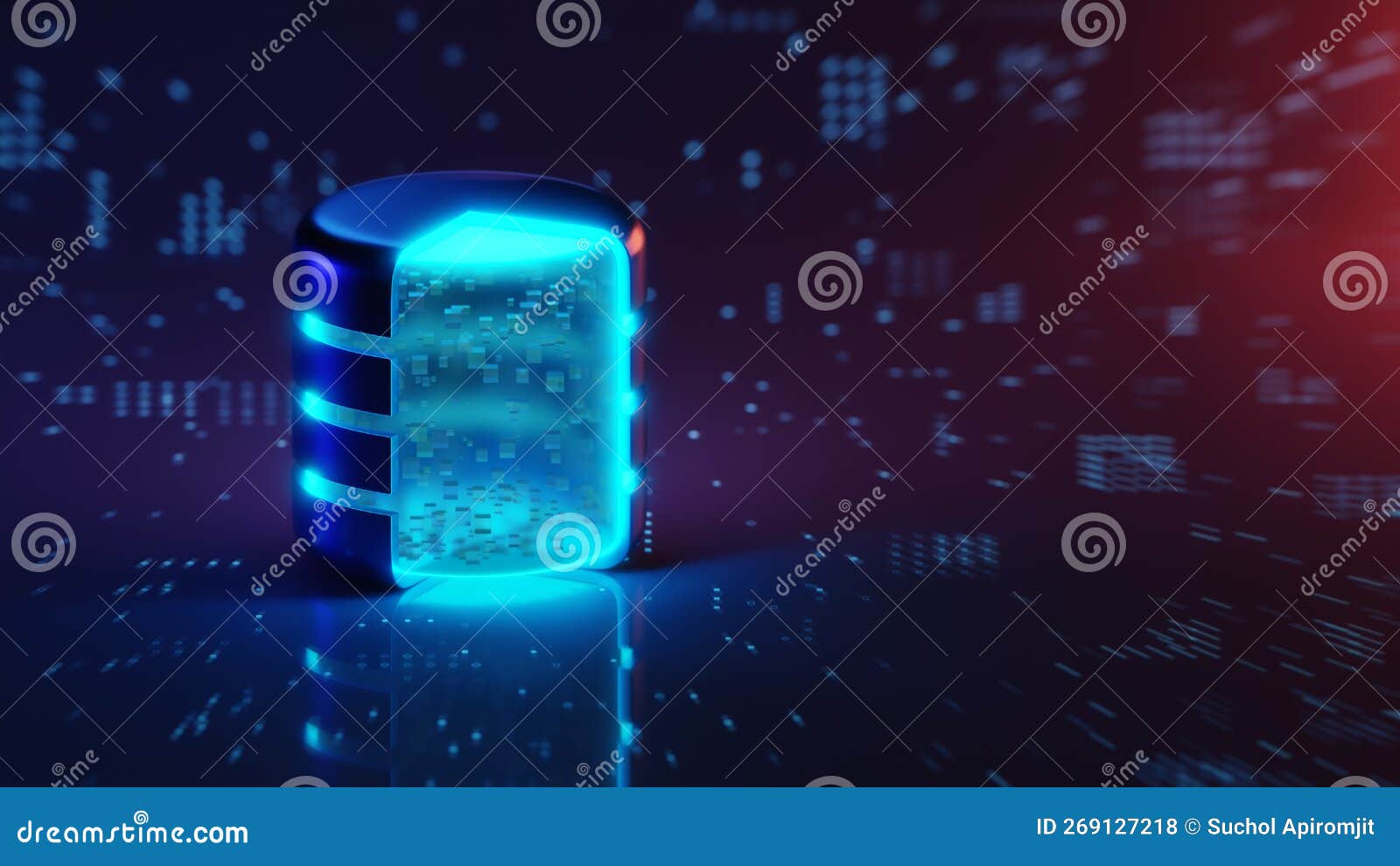 Square Blocks or Small Cubes are Collected in a Database Stock ...