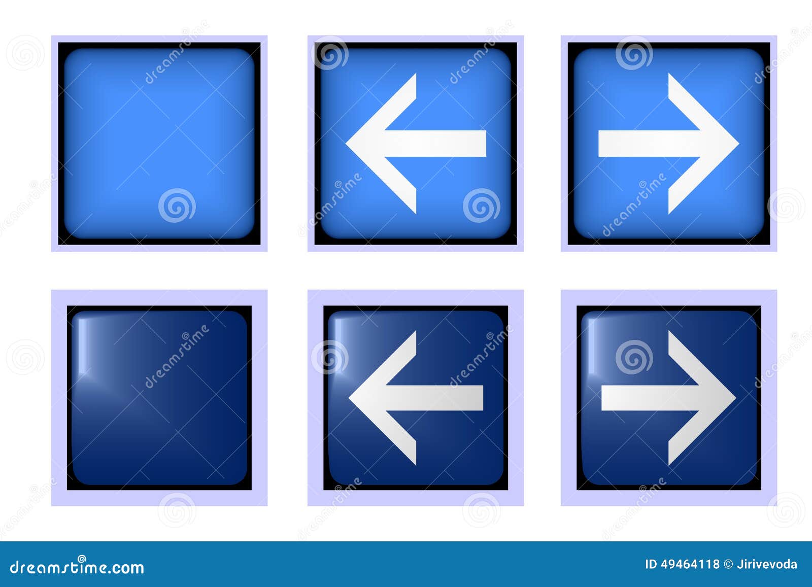 Square Blue Button Front and Back Stock Vector - Illustration of button ...