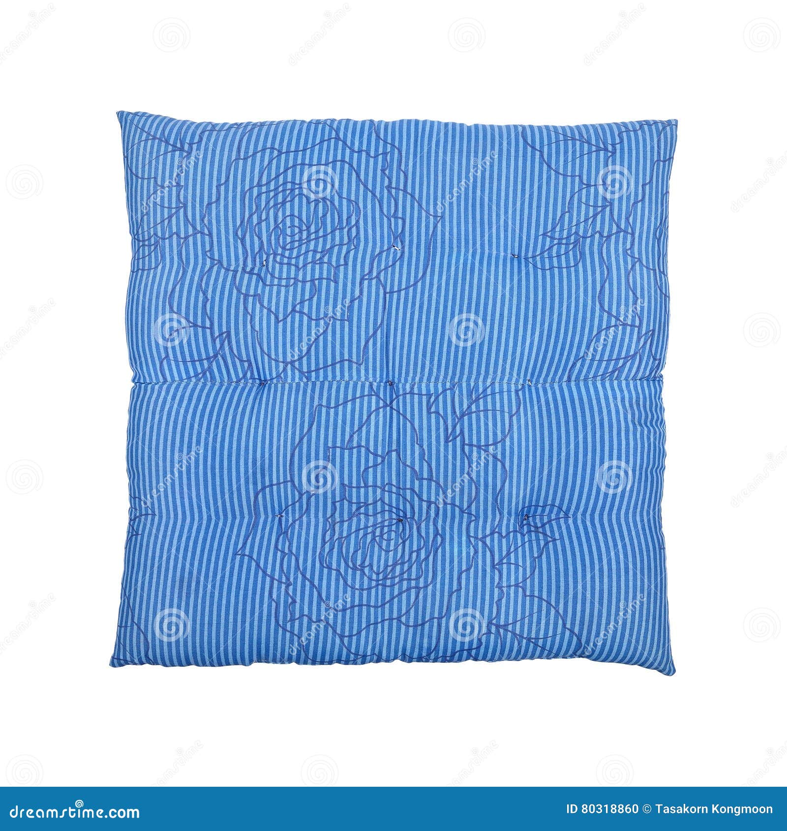 Square Blue Cushion Isolated on White Stock Photo - Image of cushion ...