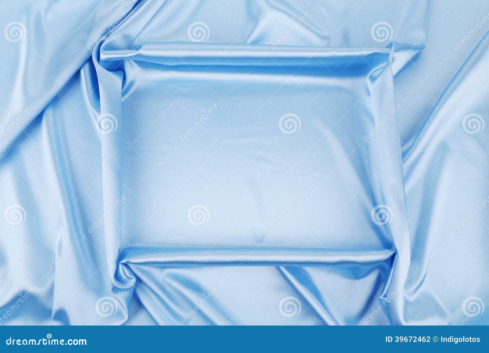 Square in blue fabric. stock photo. Image of frame, folds - 39672462
