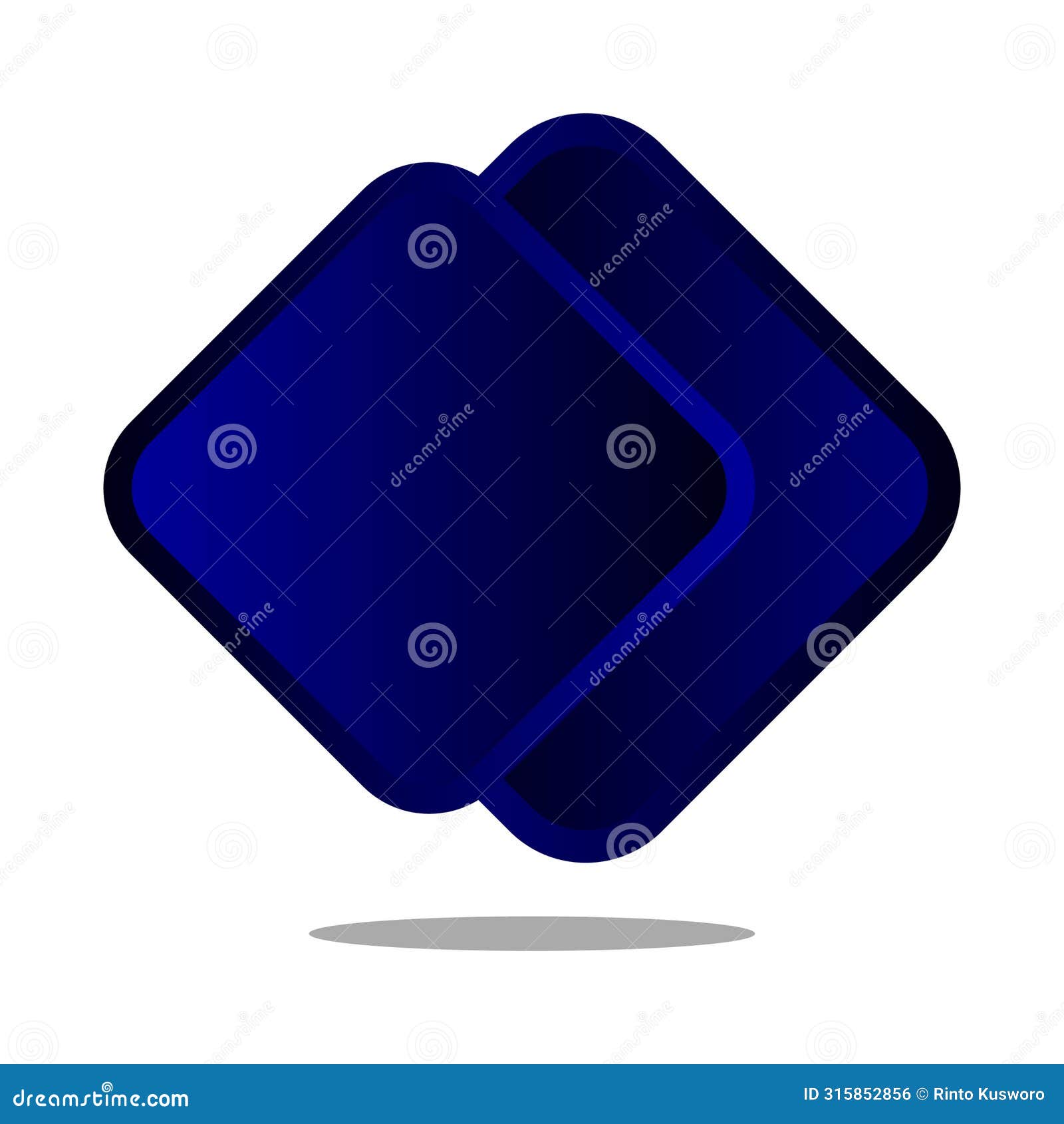 Square blue logo design. stock vector. Illustration of style - 315852856