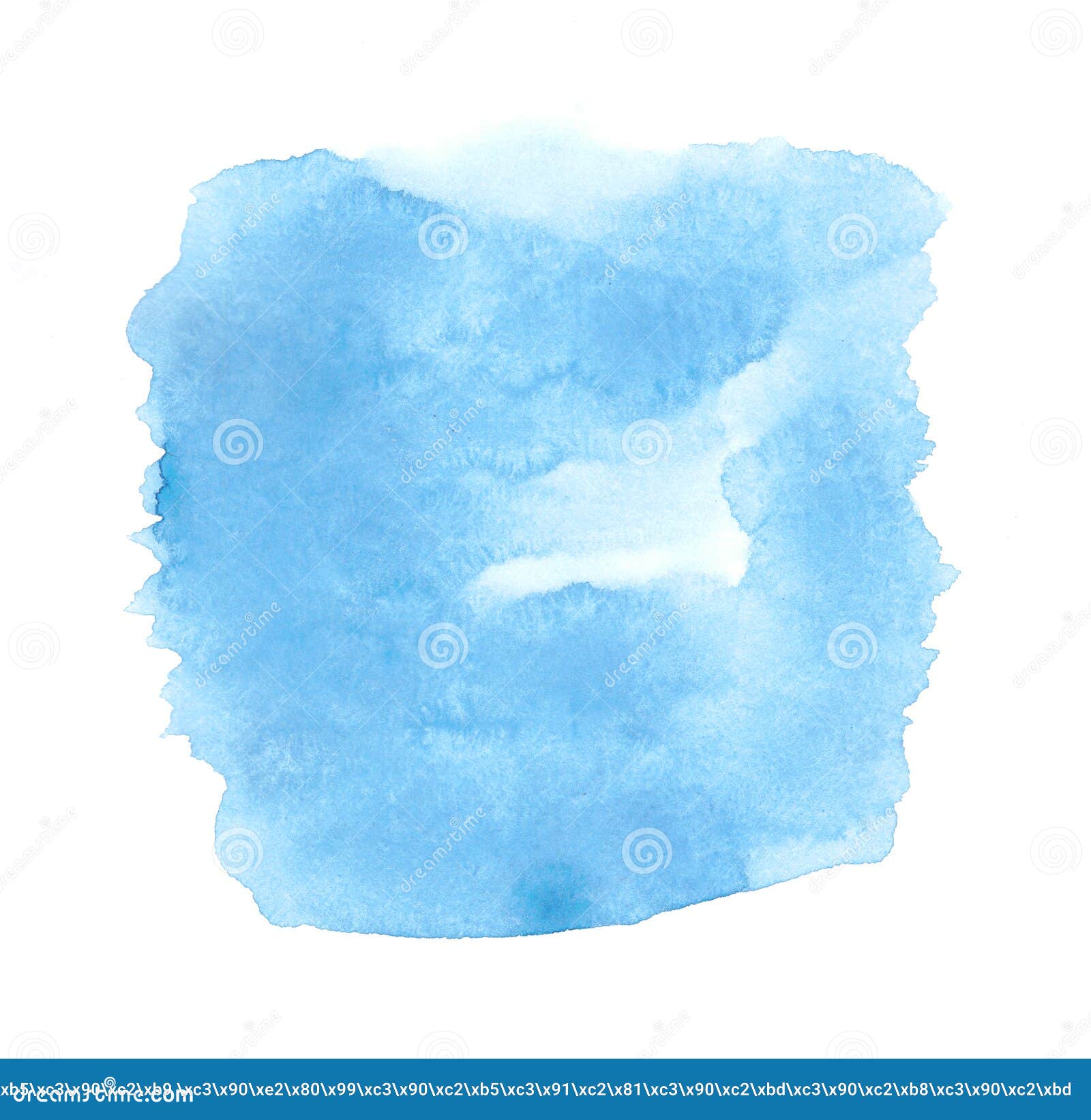 Square Blue Watercolor Spot As Background for Design and Text Stock ...
