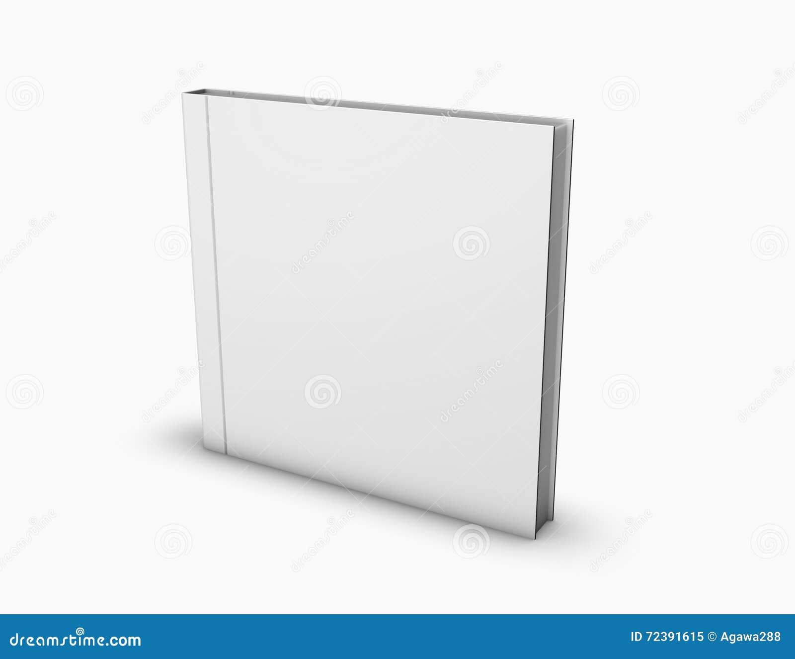 Square Book with Hard Cover Presentation Mock Up. Stock Illustration ...