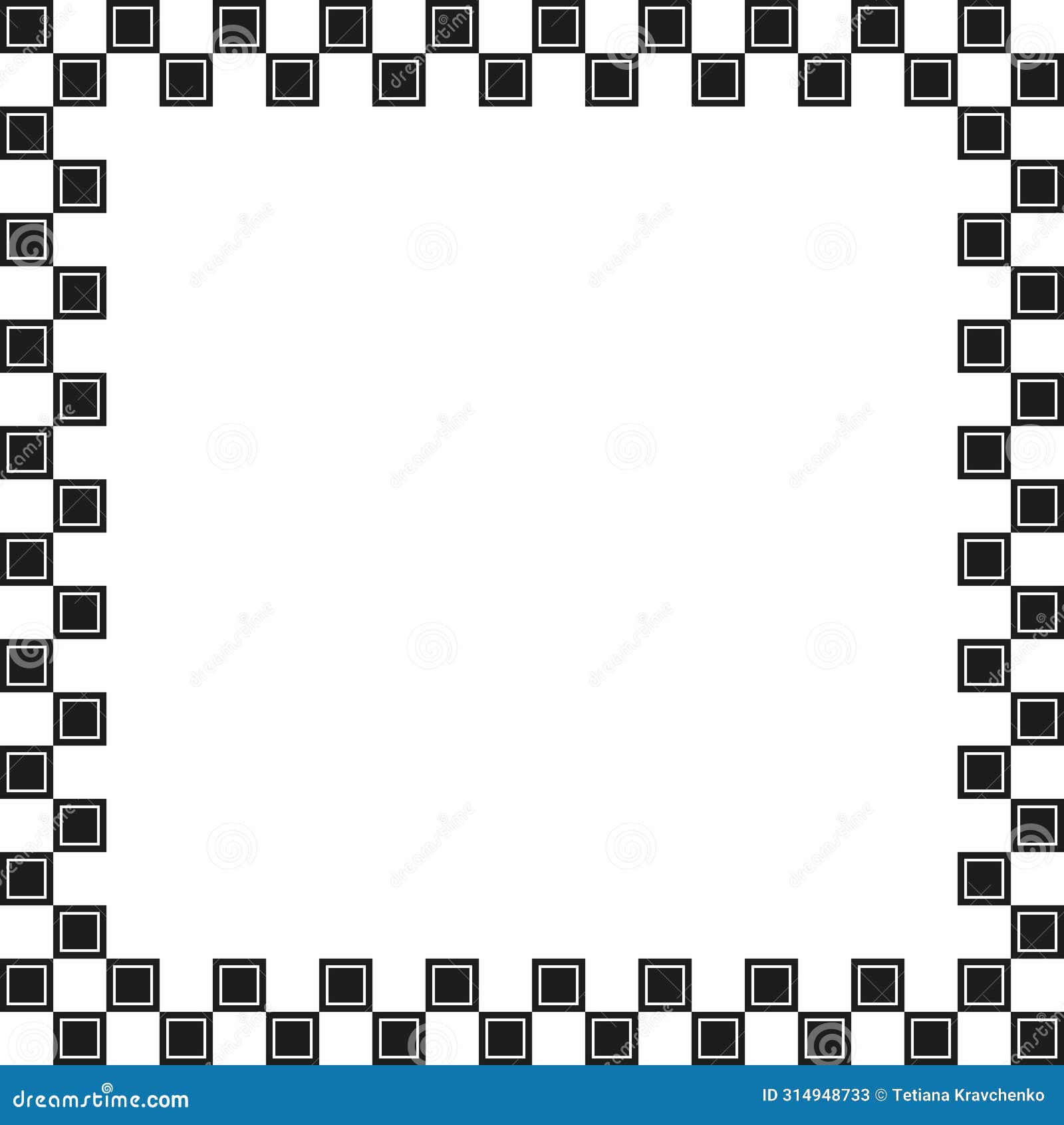 Square Border Frame. Geometric Repeating Pattern. Minimalistic Design ...
