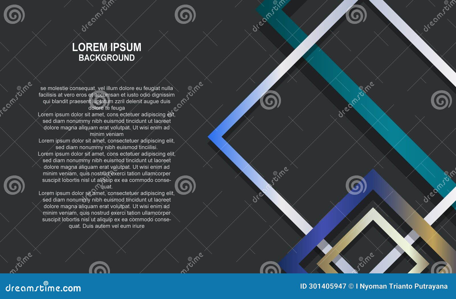 Square Border Pattern Overlapping on Black Background Stock Vector ...