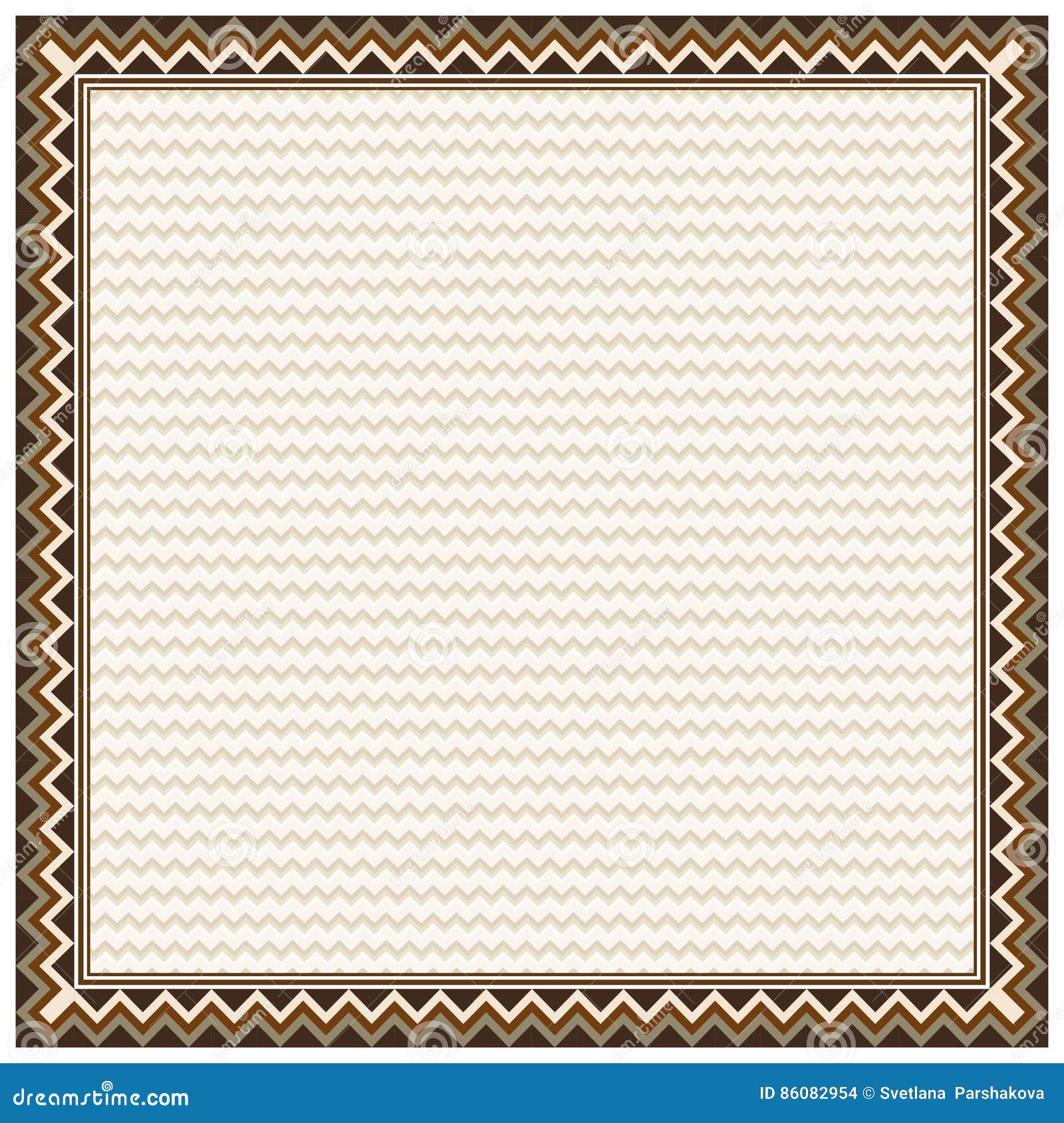 Square Border and Texture in American Indians Tribal Style. Stock ...