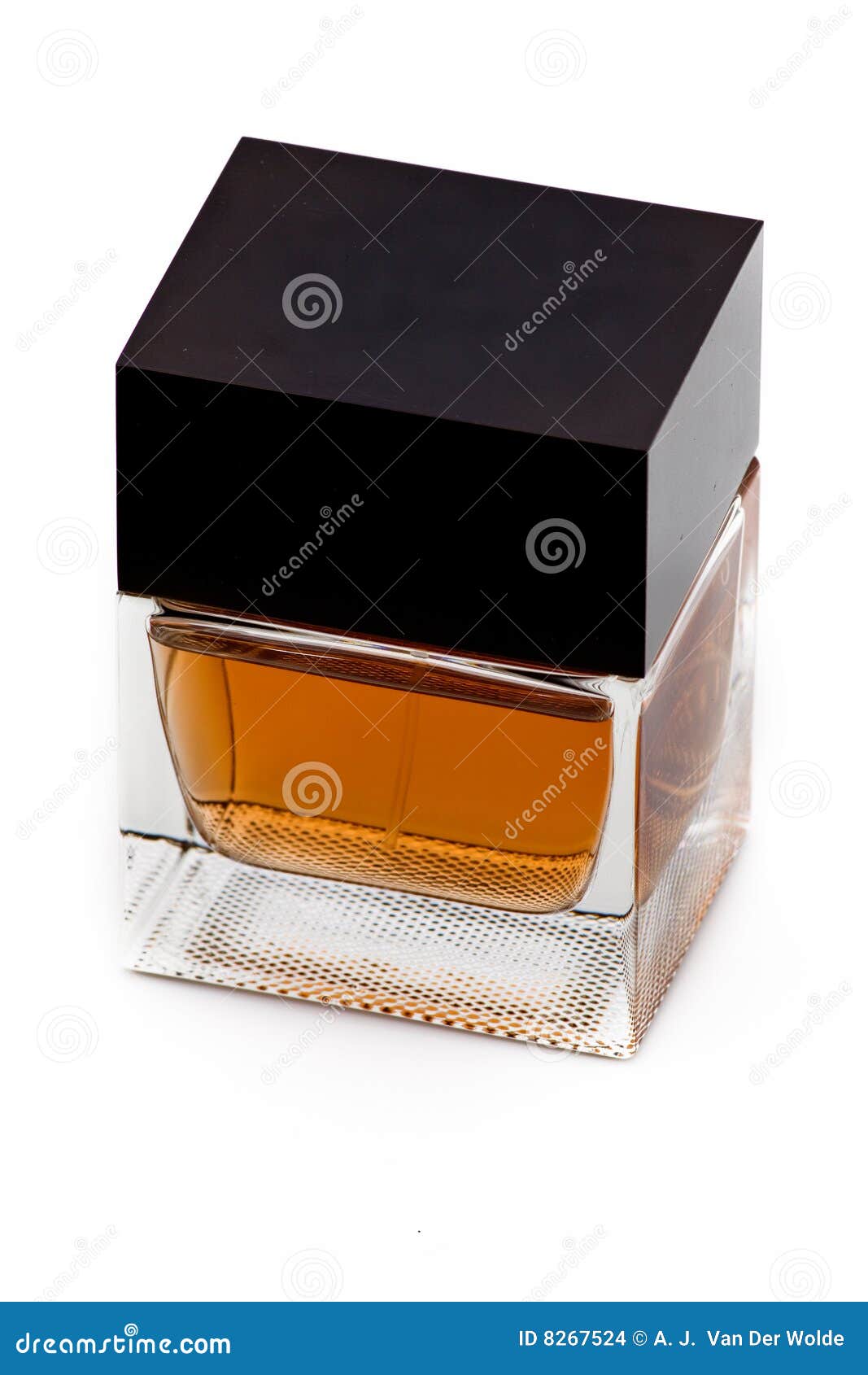 A square bottle of perfume stock photo. Image of fragrance - 8267524