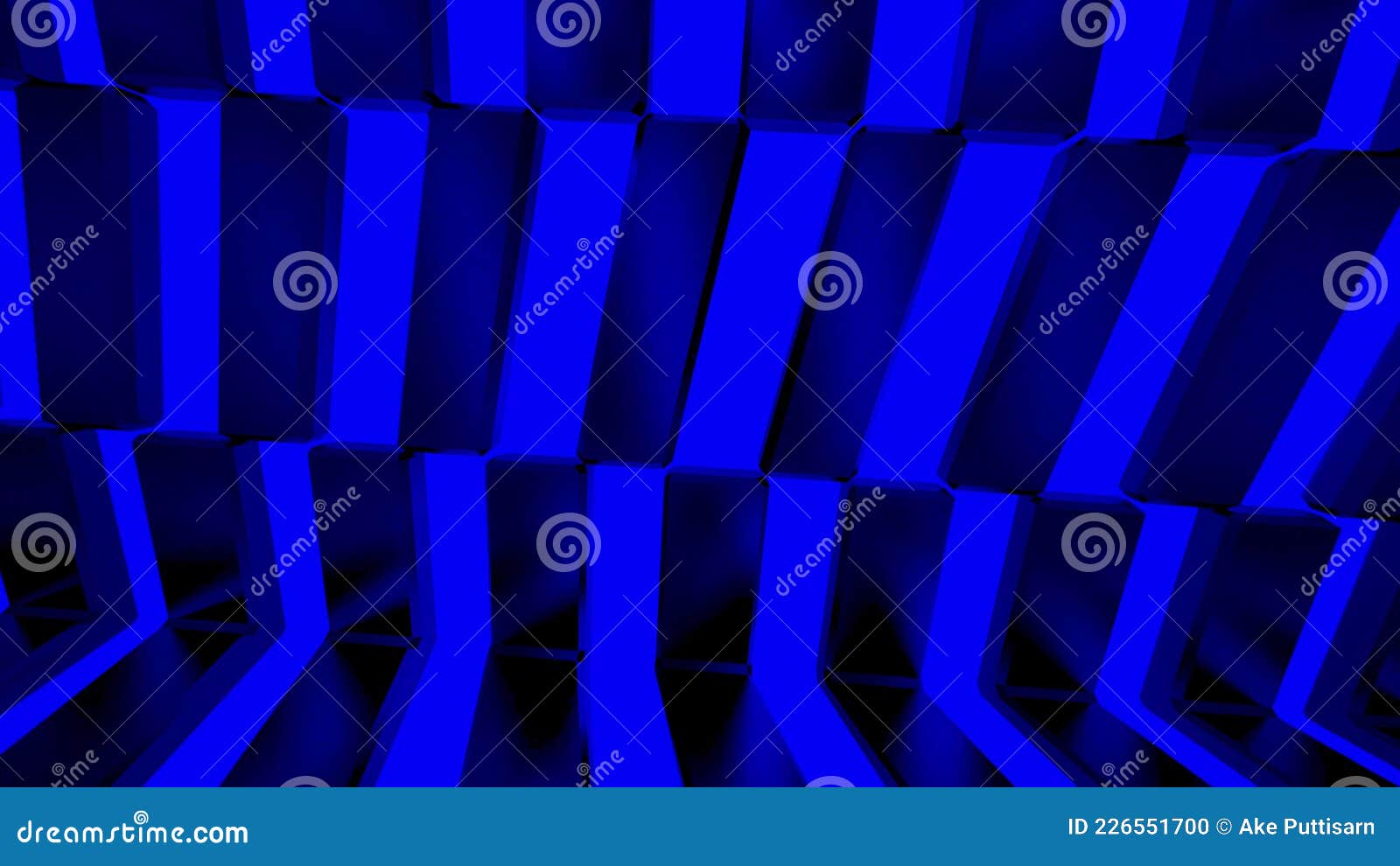 Square Box Blue Neon Light. 3D Animation, 360 Panoramic, Motion ...