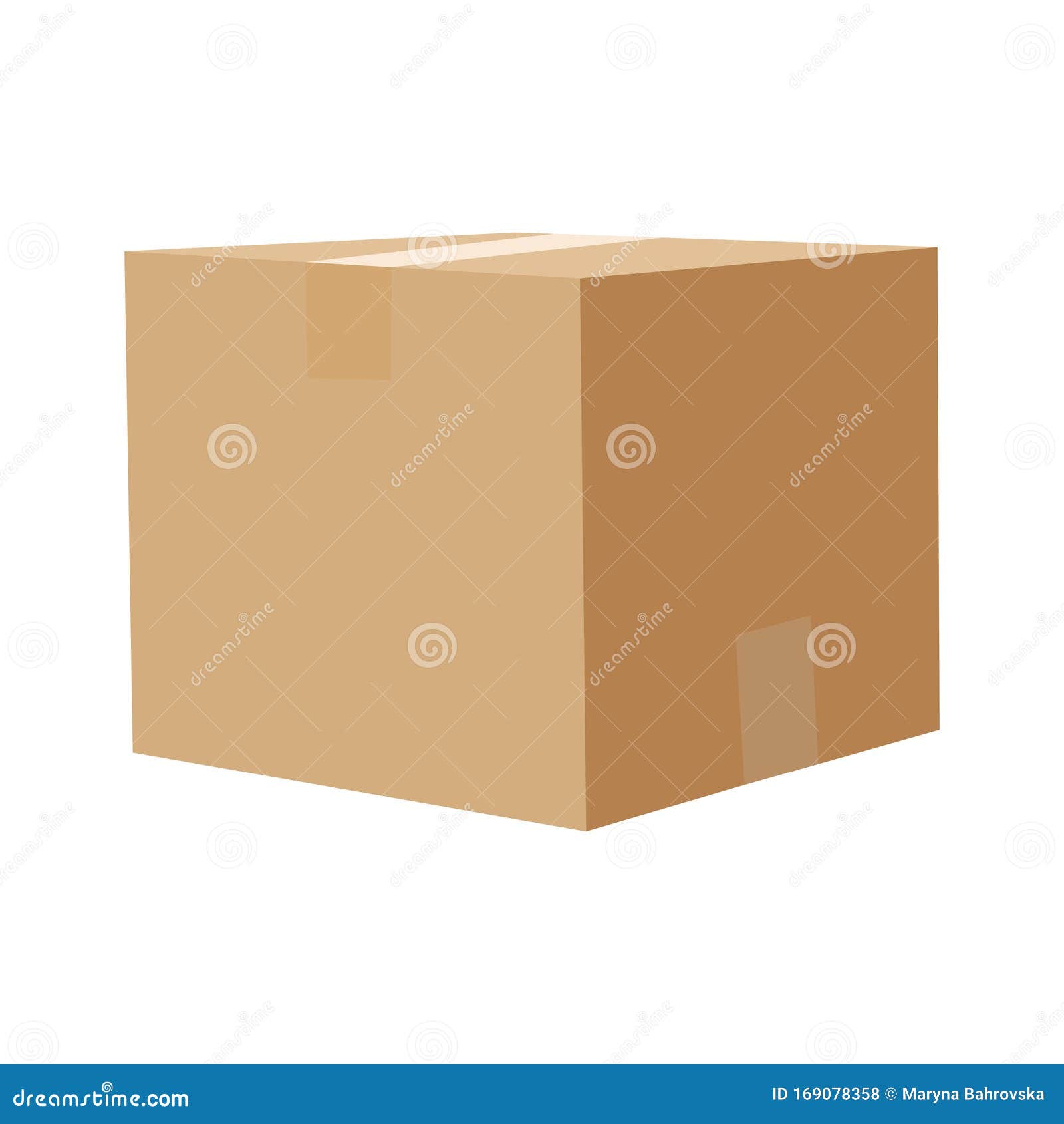 Square Box. Cardboard Box, Container, Packaging. Vector Illustration ...
