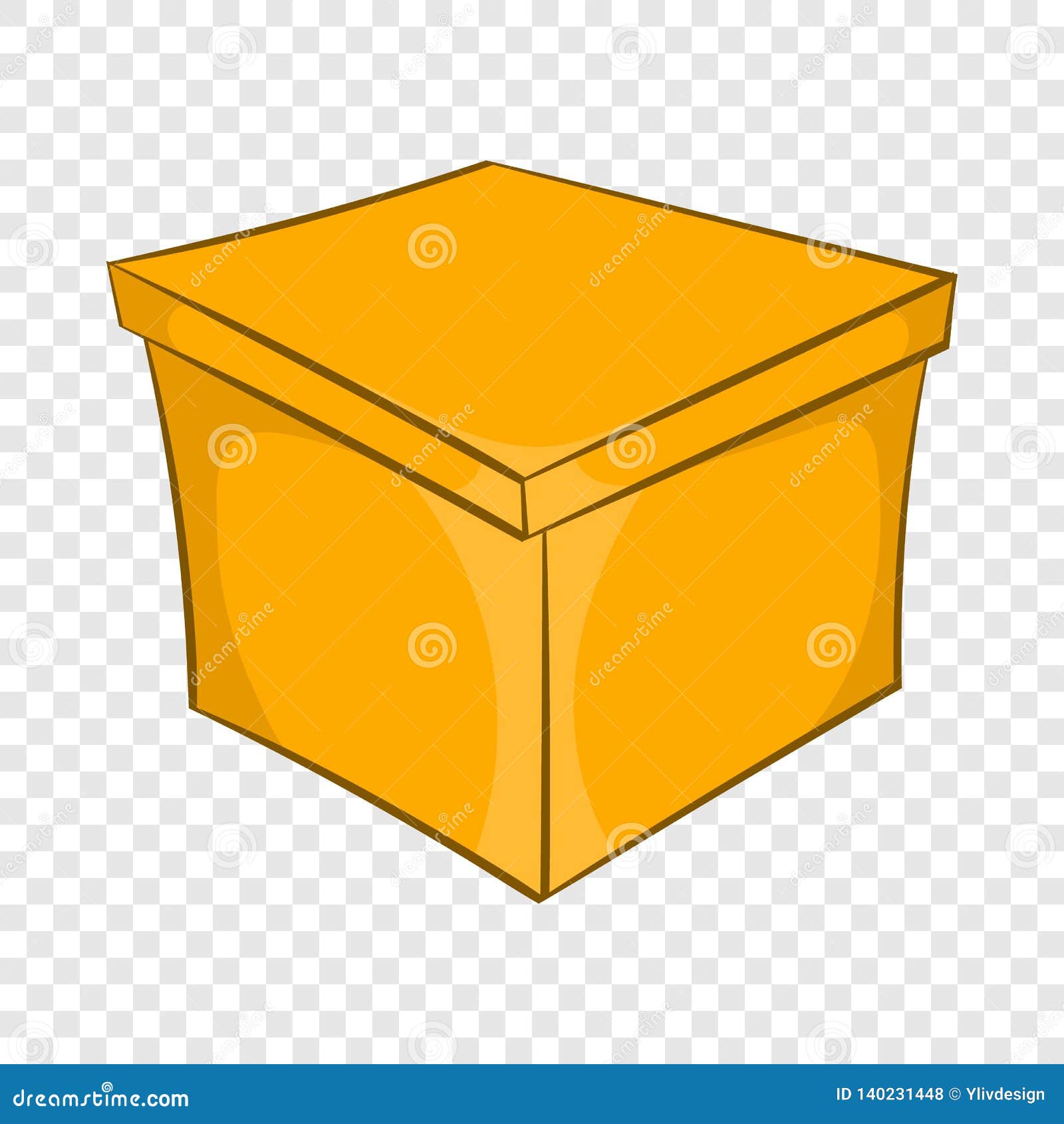 Square Box Icon, Cartoon Style Stock Vector - Illustration of ...