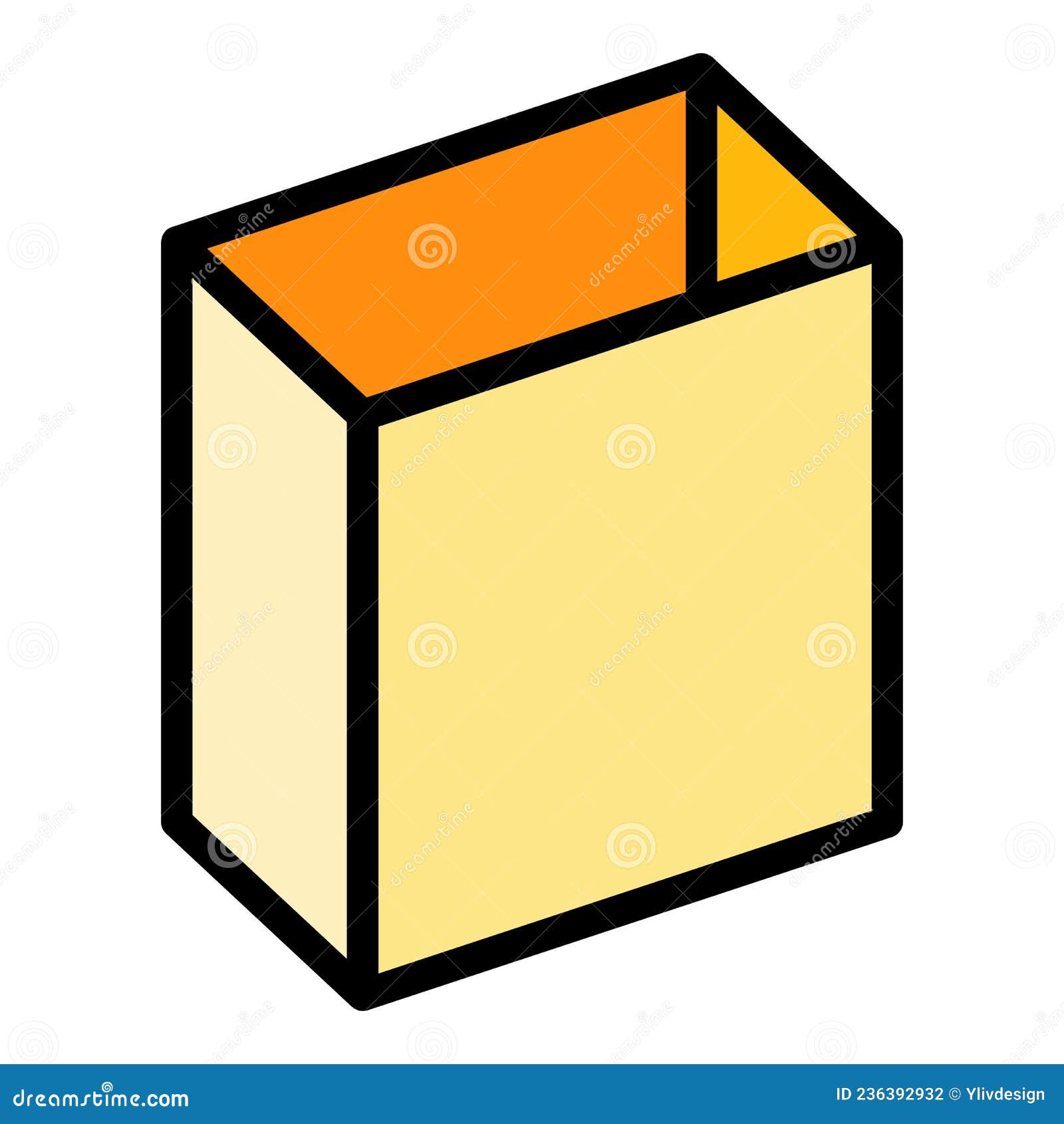 Square Box Icon Color Outline Vector Stock Vector - Illustration of ...