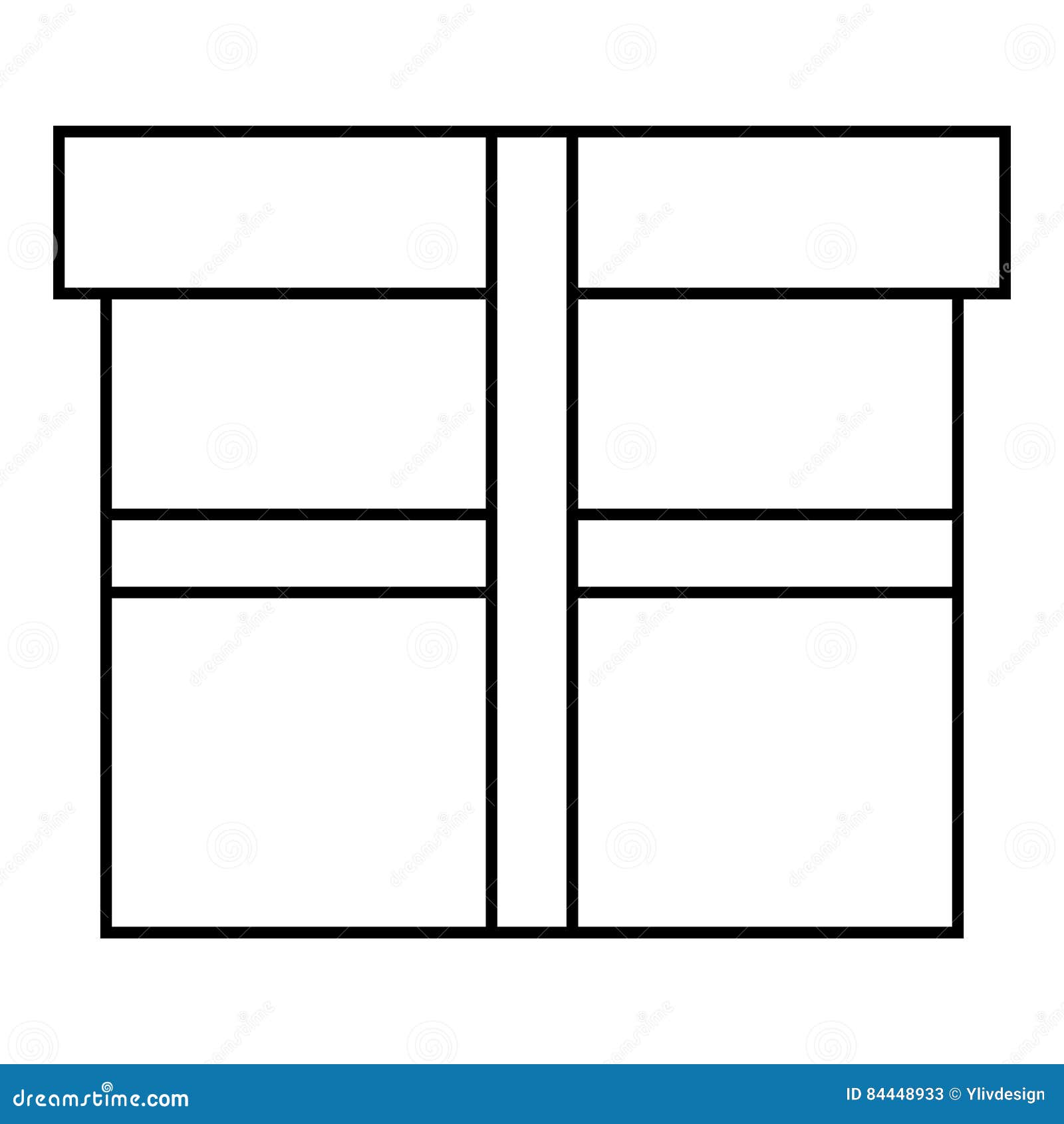 Square Box Icon, Outline Style Stock Vector - Illustration of seasonal ...