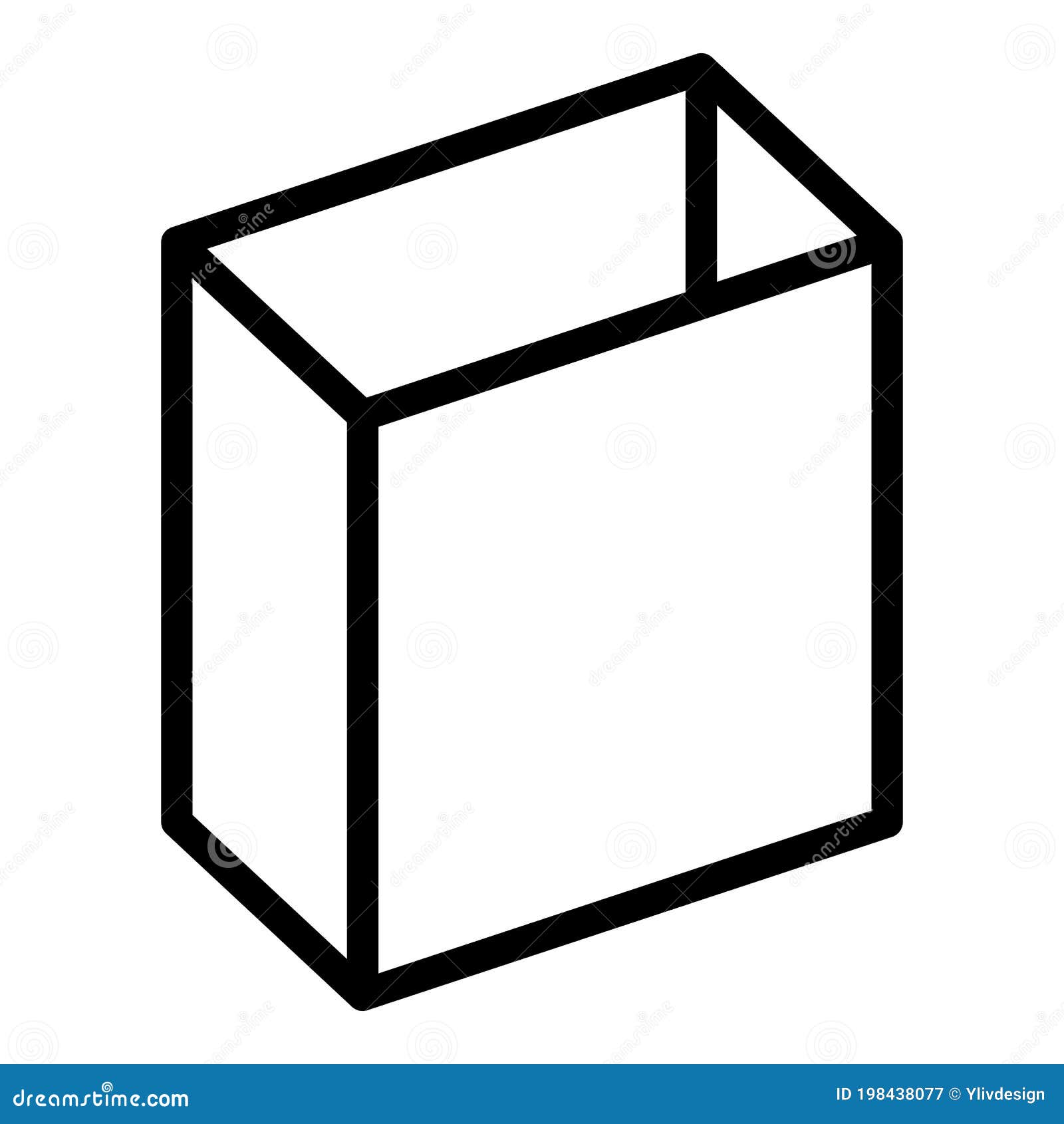 Square Box Icon, Outline Style Stock Vector - Illustration of outline ...
