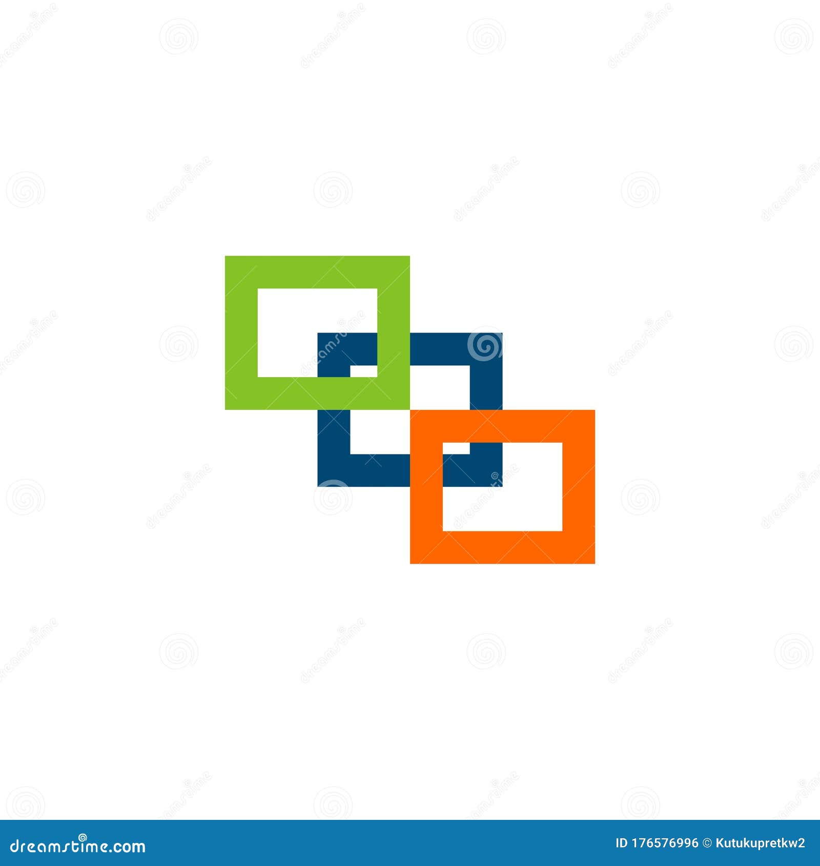 Square Box Line Logo Template Illustration Design. Vector EPS 10 Stock ...