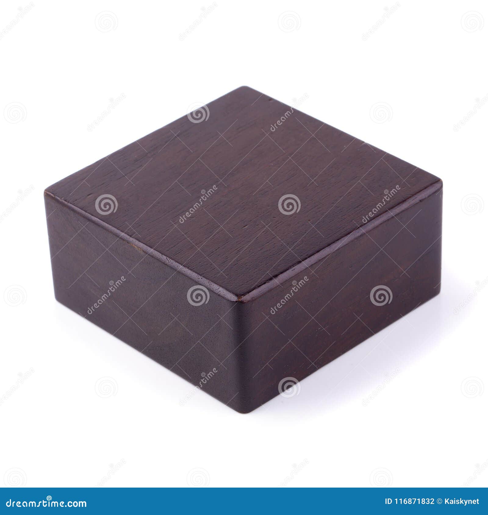 Square Box Made of Wood Isolated on White Background Stock Photo ...