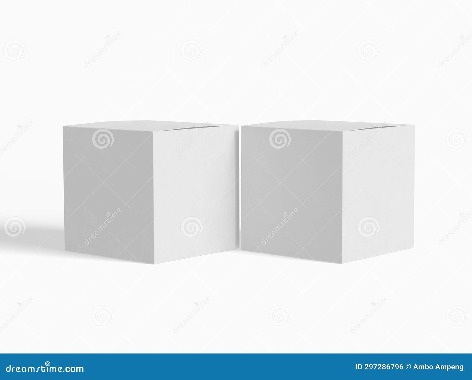 Square Box Packaging White Color and Background Cardboard Paper with ...