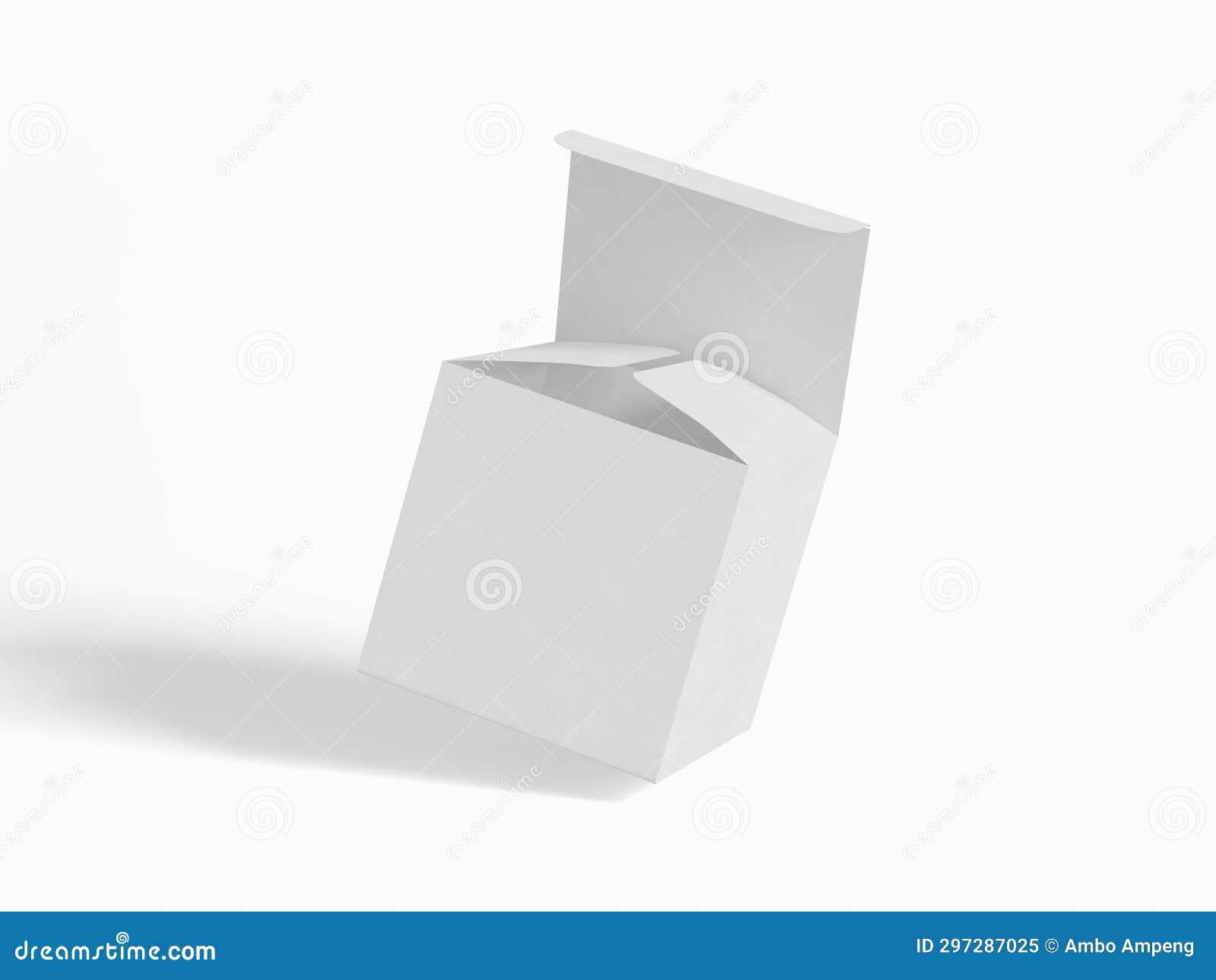 Square Box Packaging White Color and Background Cardboard Paper with ...