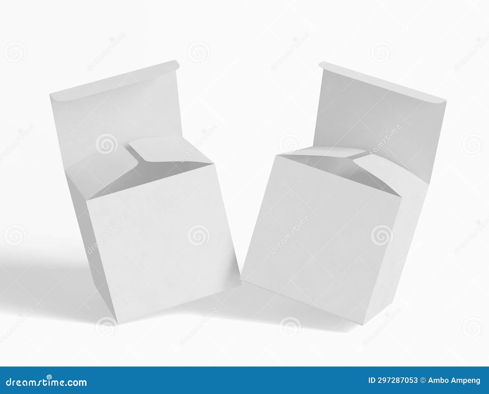 Square Box Packaging White Color and Background Cardboard Paper with ...