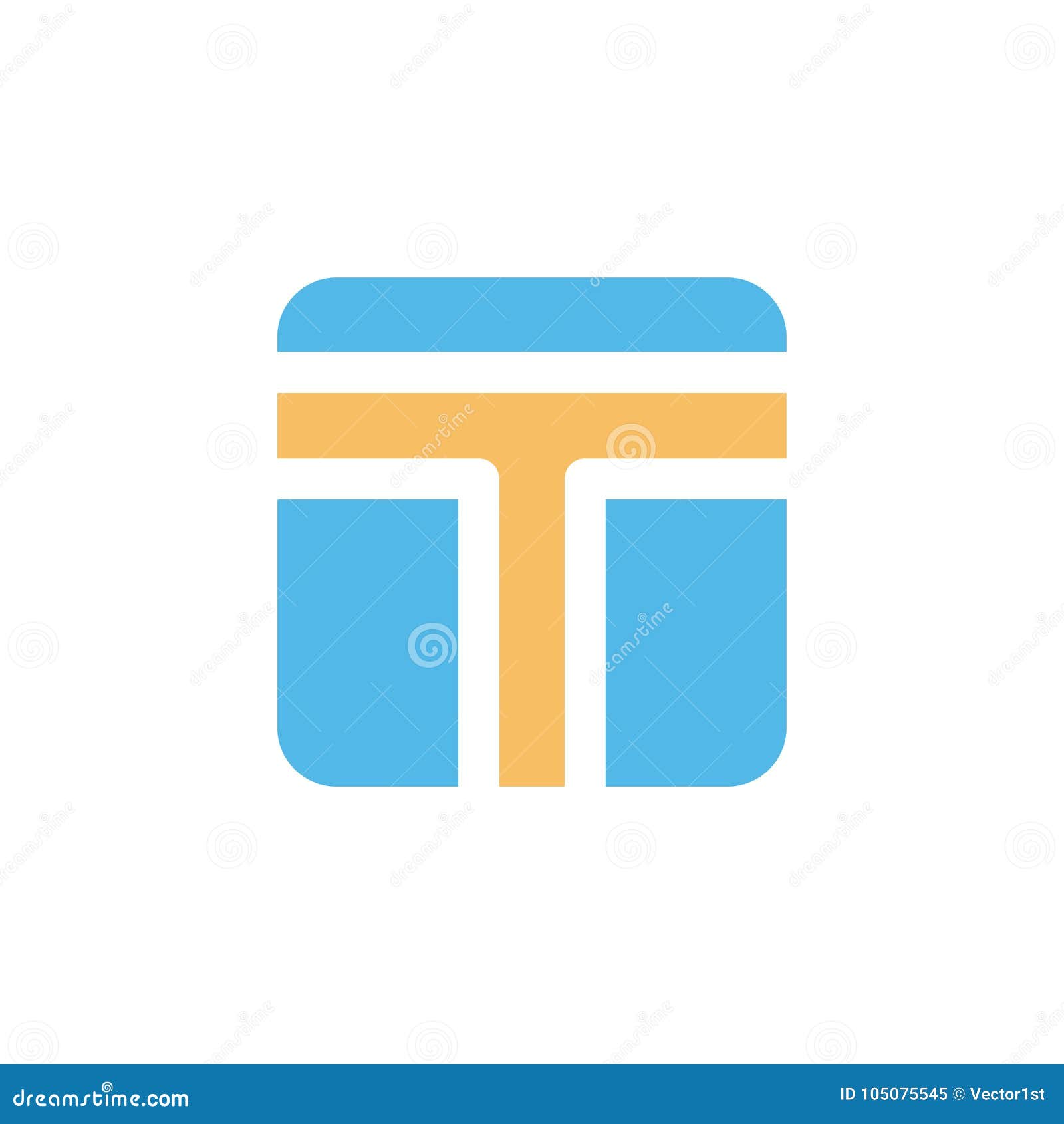 Square Box Shape Style Modern Icon Logo Stock Vector - Illustration of ...