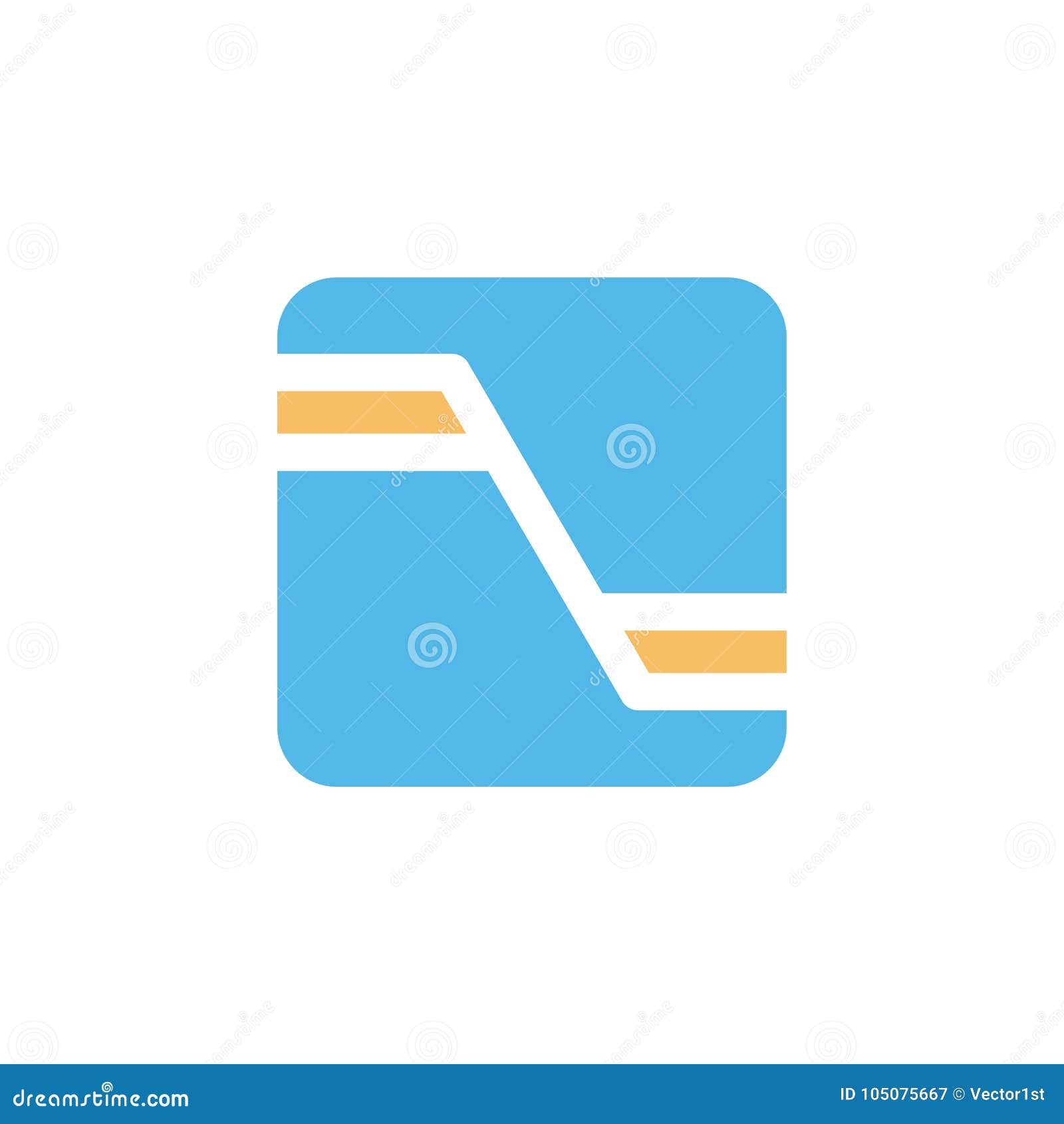 Square Box Shape Style Modern Icon Logo Stock Vector - Illustration of ...