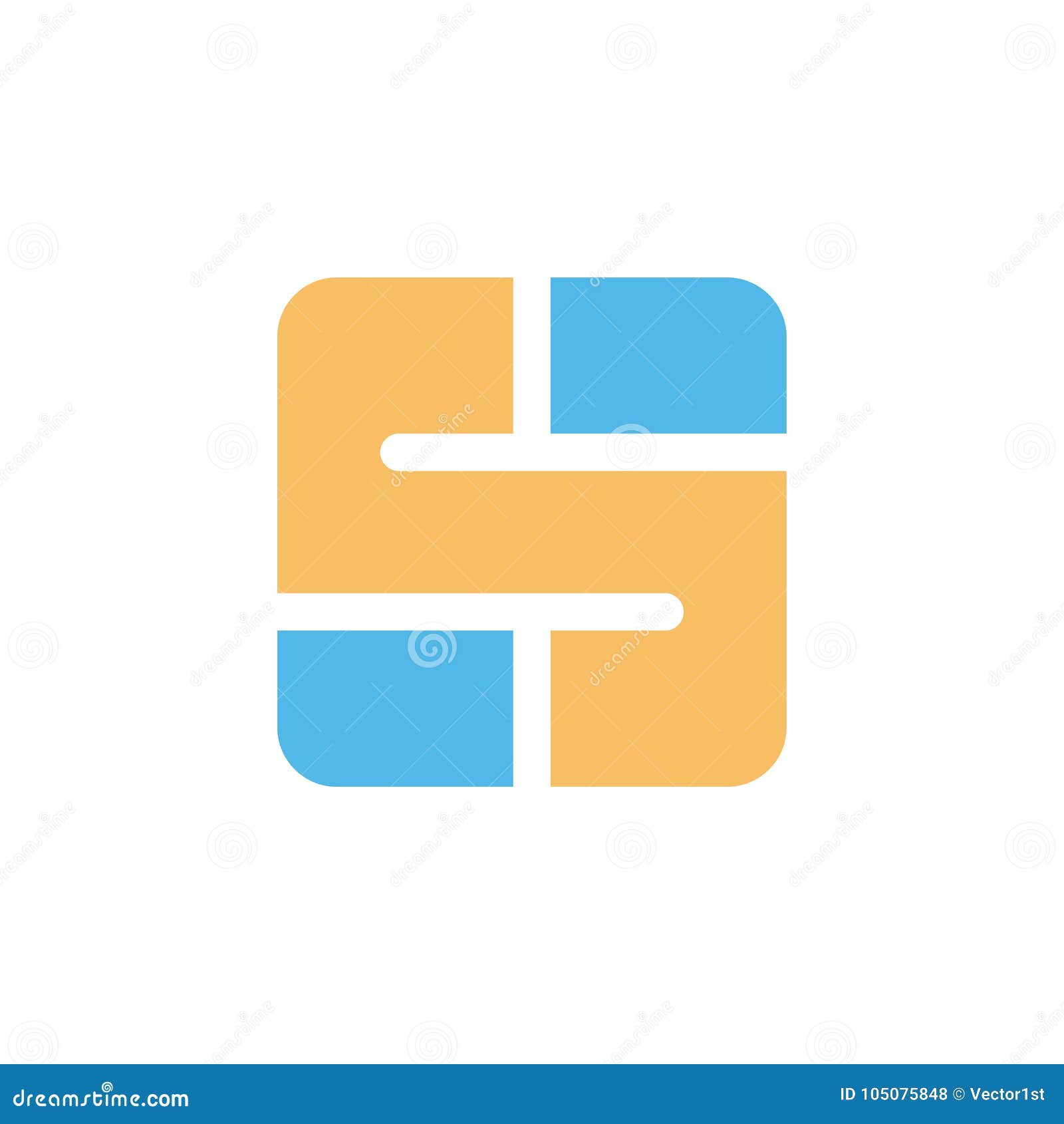 Square Box Shape Style Modern Icon Logo Stock Vector - Illustration of ...